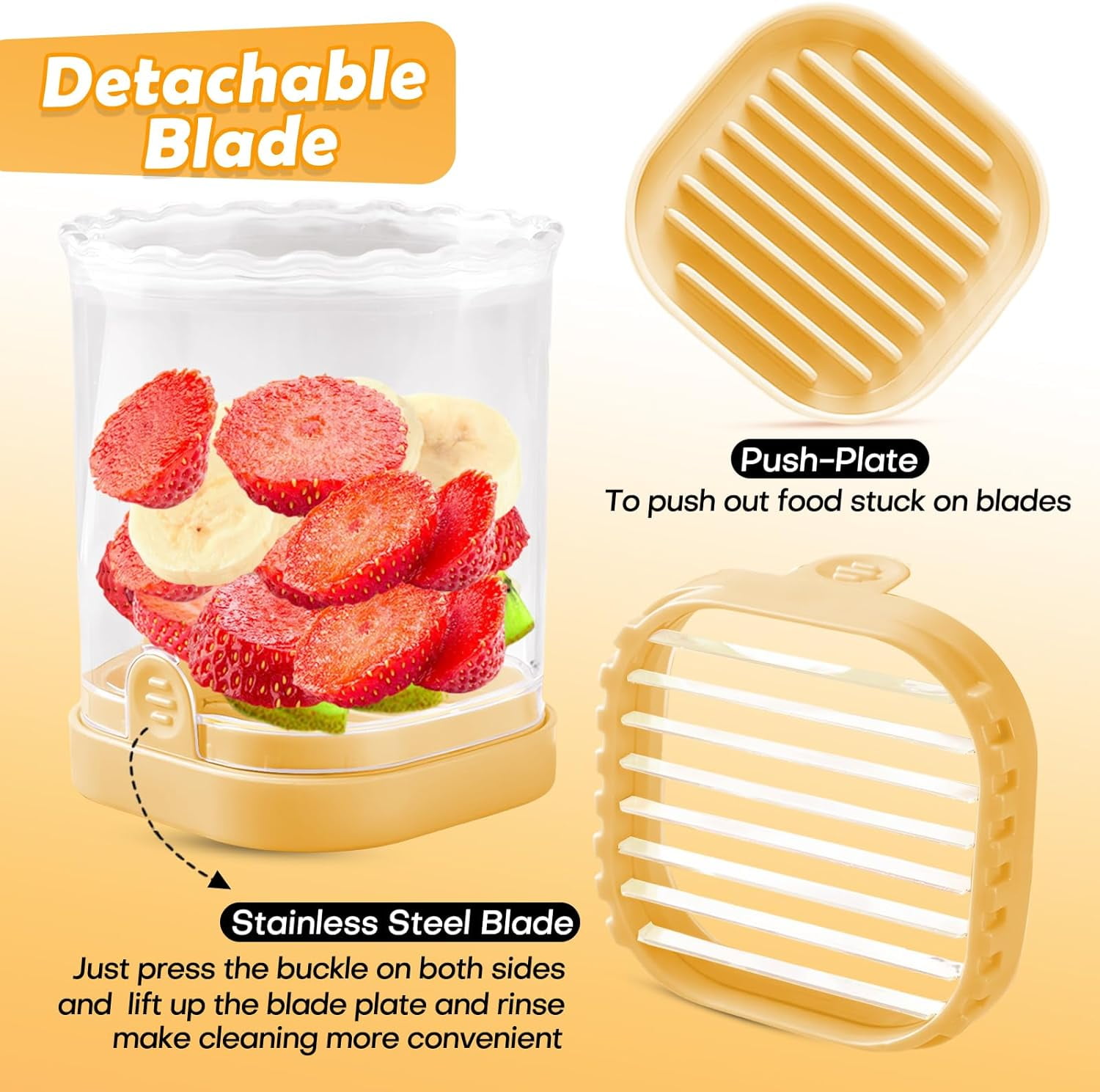 Cup Slicer, Strawberry Cutter Fruit and Vegetable Speed Slicer with ...