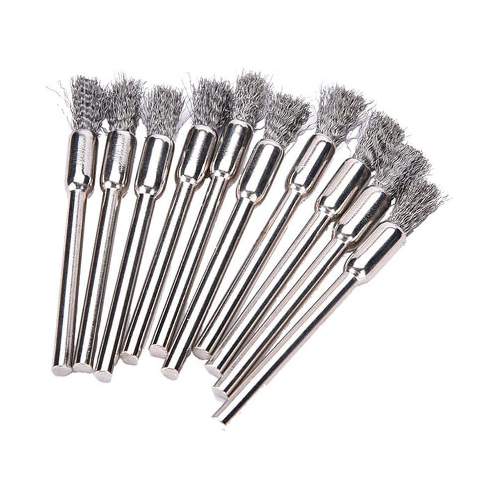 Cup Steel Pencil Wire Brush Tool Shank Rotary For Drill Power Rust Wel ...