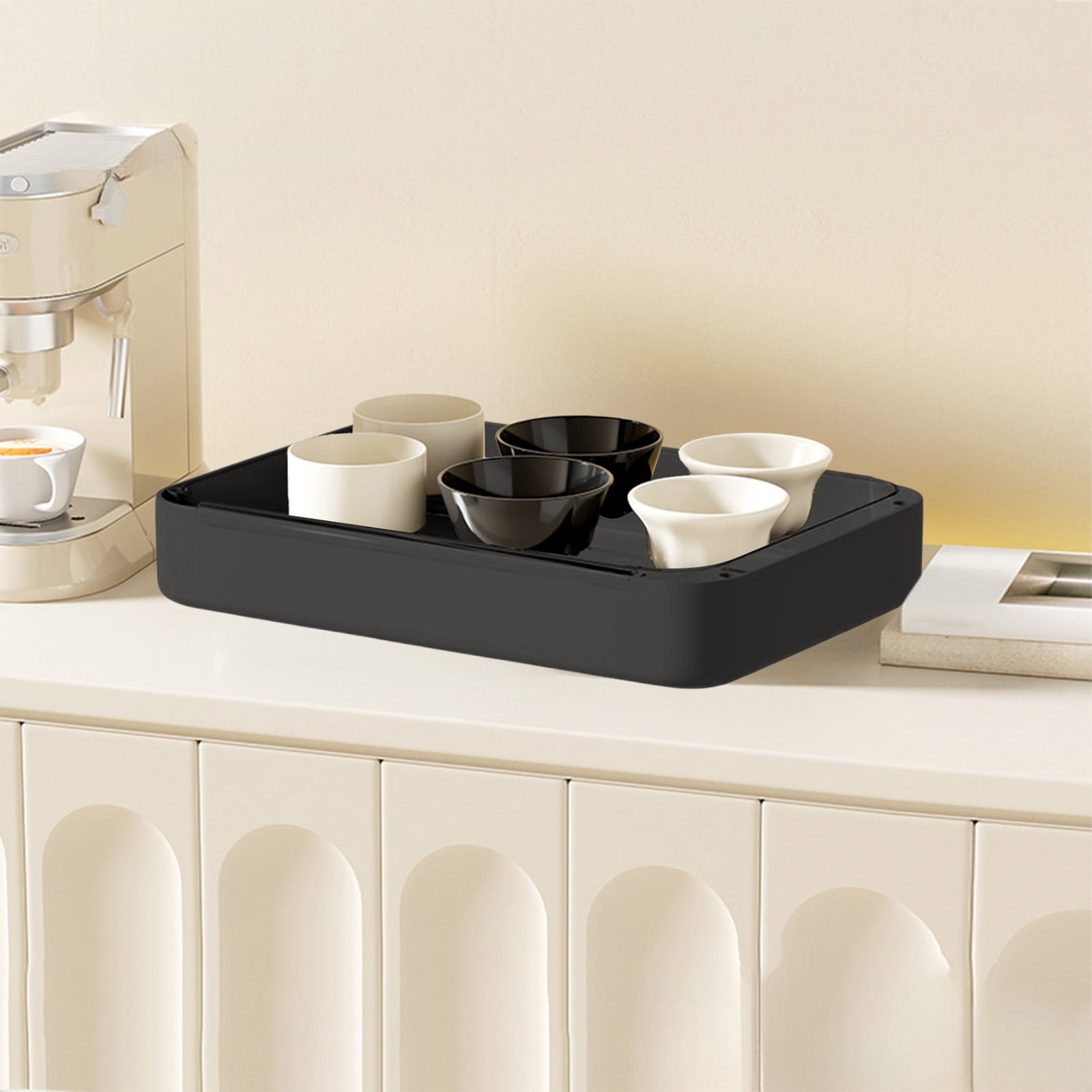 Cup Storage Shelf | Plastic Cup Holder Organizer for Coffee Mugs ...