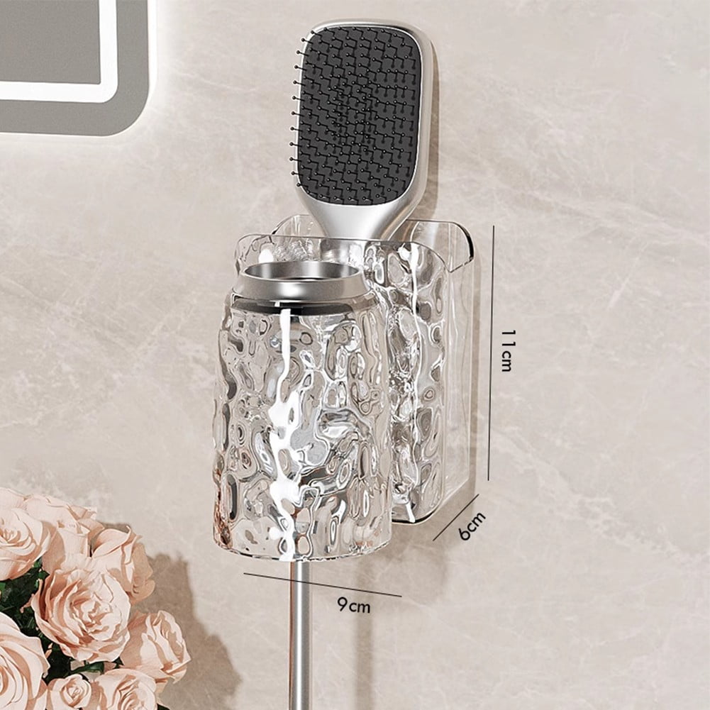 Cup Toothbrush Holder Non-Punched Wall-mounted Toothpaste Cup Storage ...