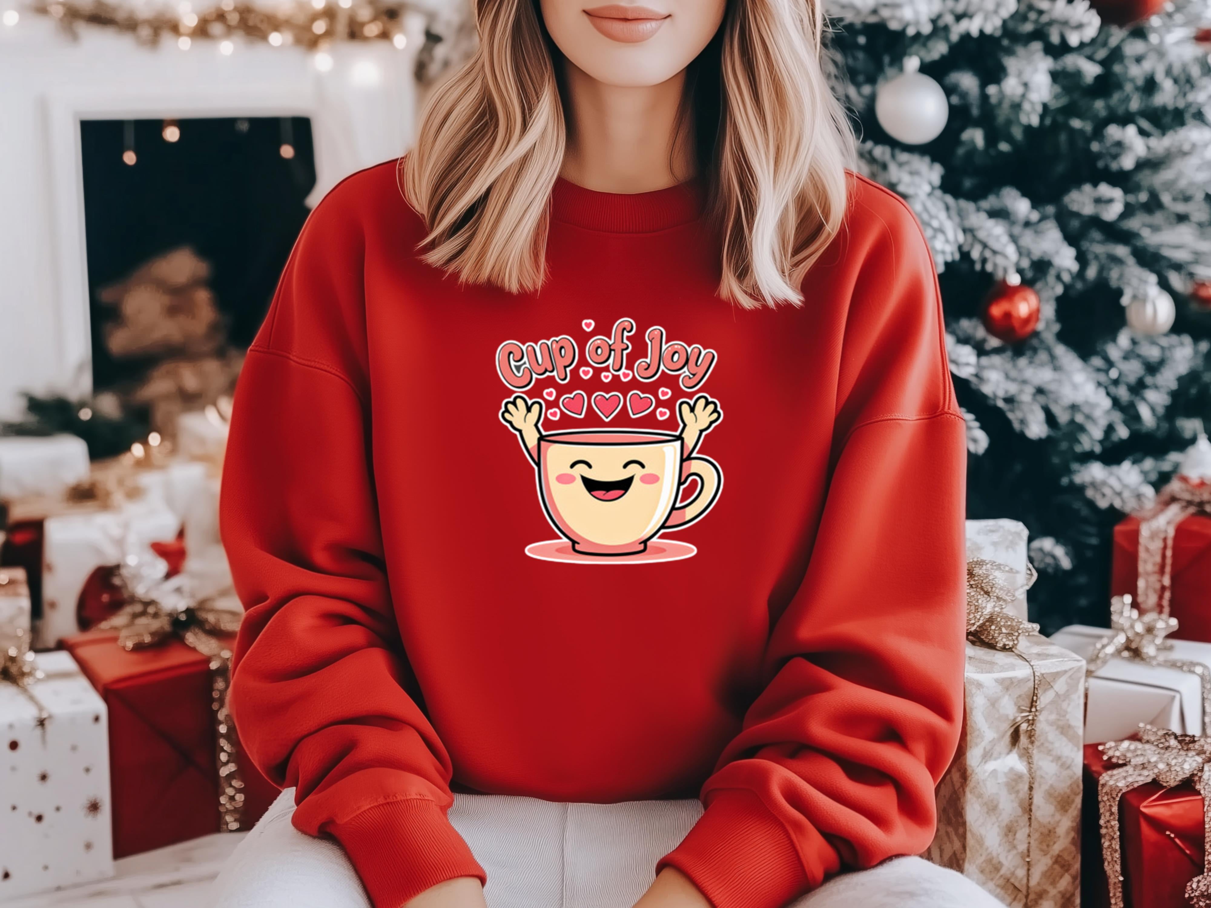 Cup of Joy Happy Tea Cup Kawaii Graphic Print Gift Sweatshirt, up to ...