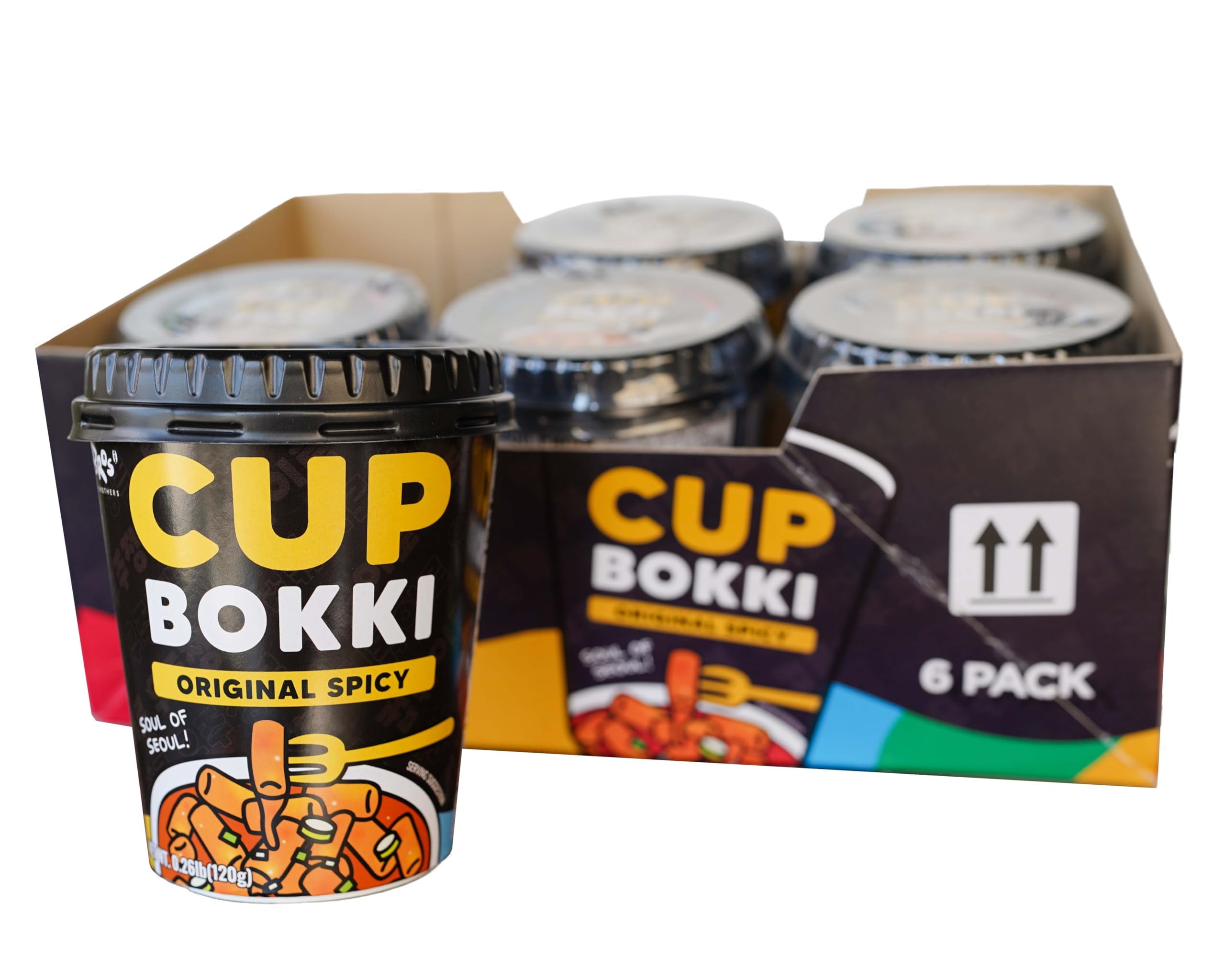 CupBokki Korean Tteokbokki Rice MFF30 Cakes, Spicy Flavor, 6 Pack ...