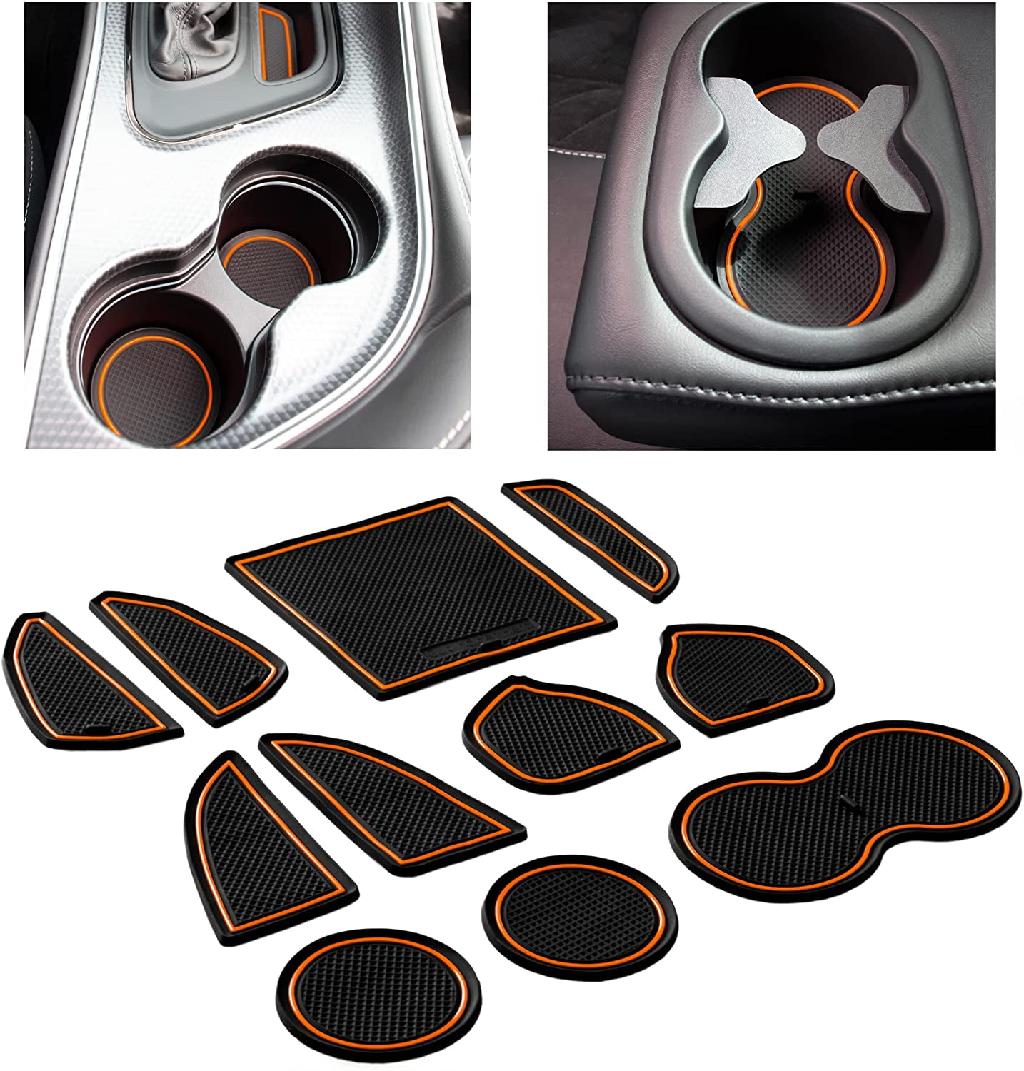 CupHolderHero for Dodge Challenger Accessories 2015-2021 Custom Liner ...
