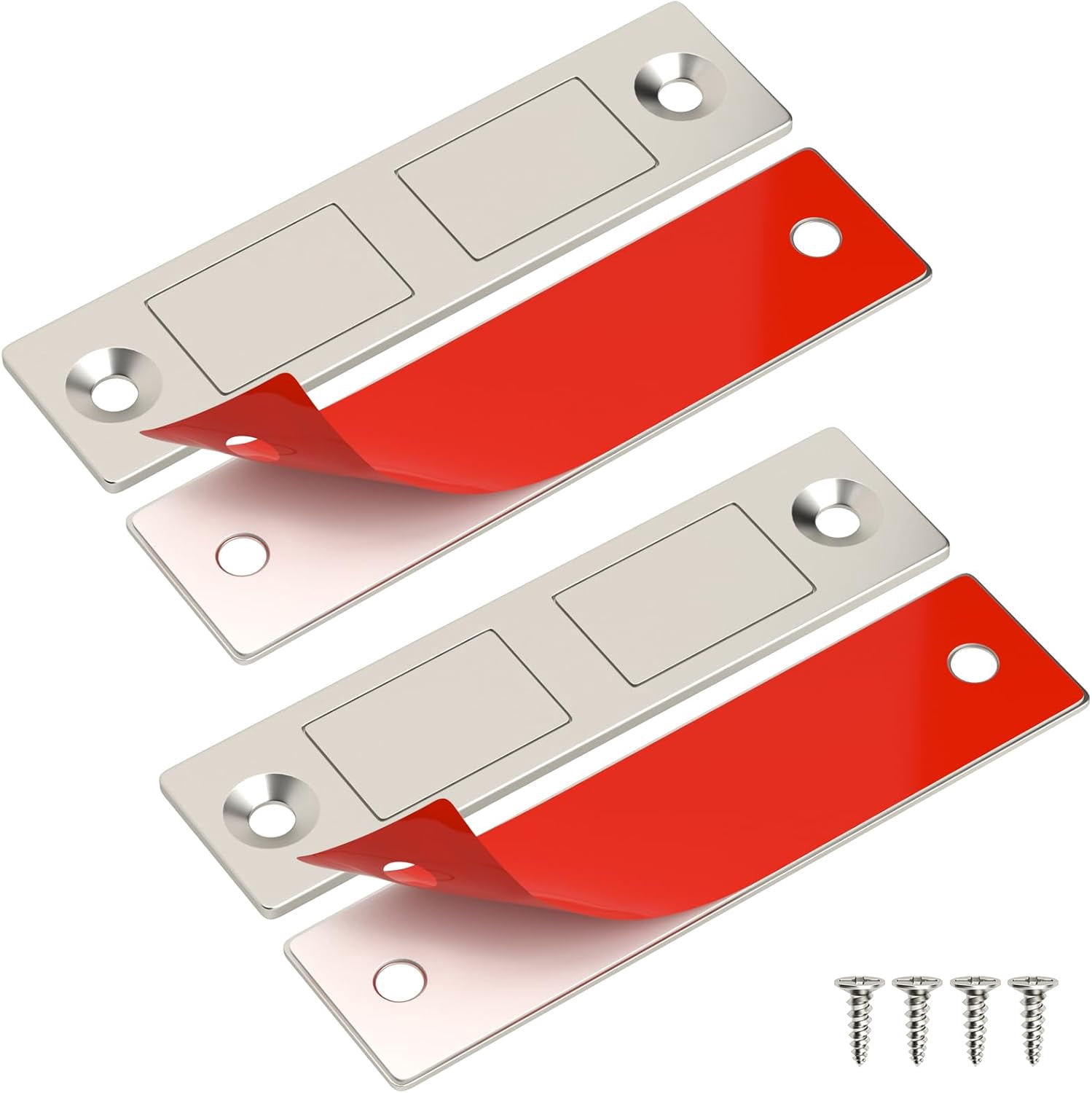 Cupboard Door Magnets, 2 Pack Ultra Thin Magnetic Door Catch for ...