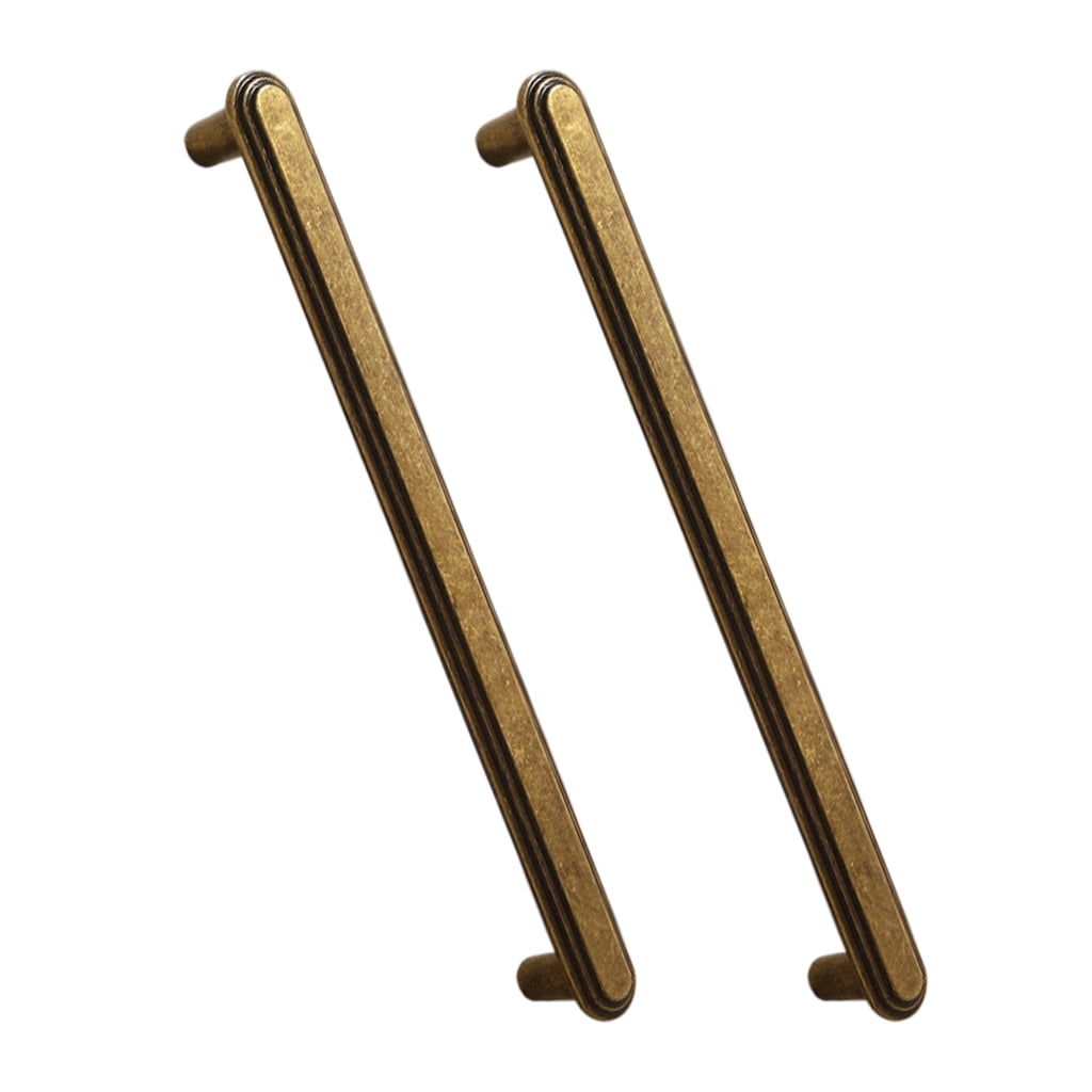 Cupboard Hardware Set Of 2 Metal Handles Rounded Corners Designs Round ...