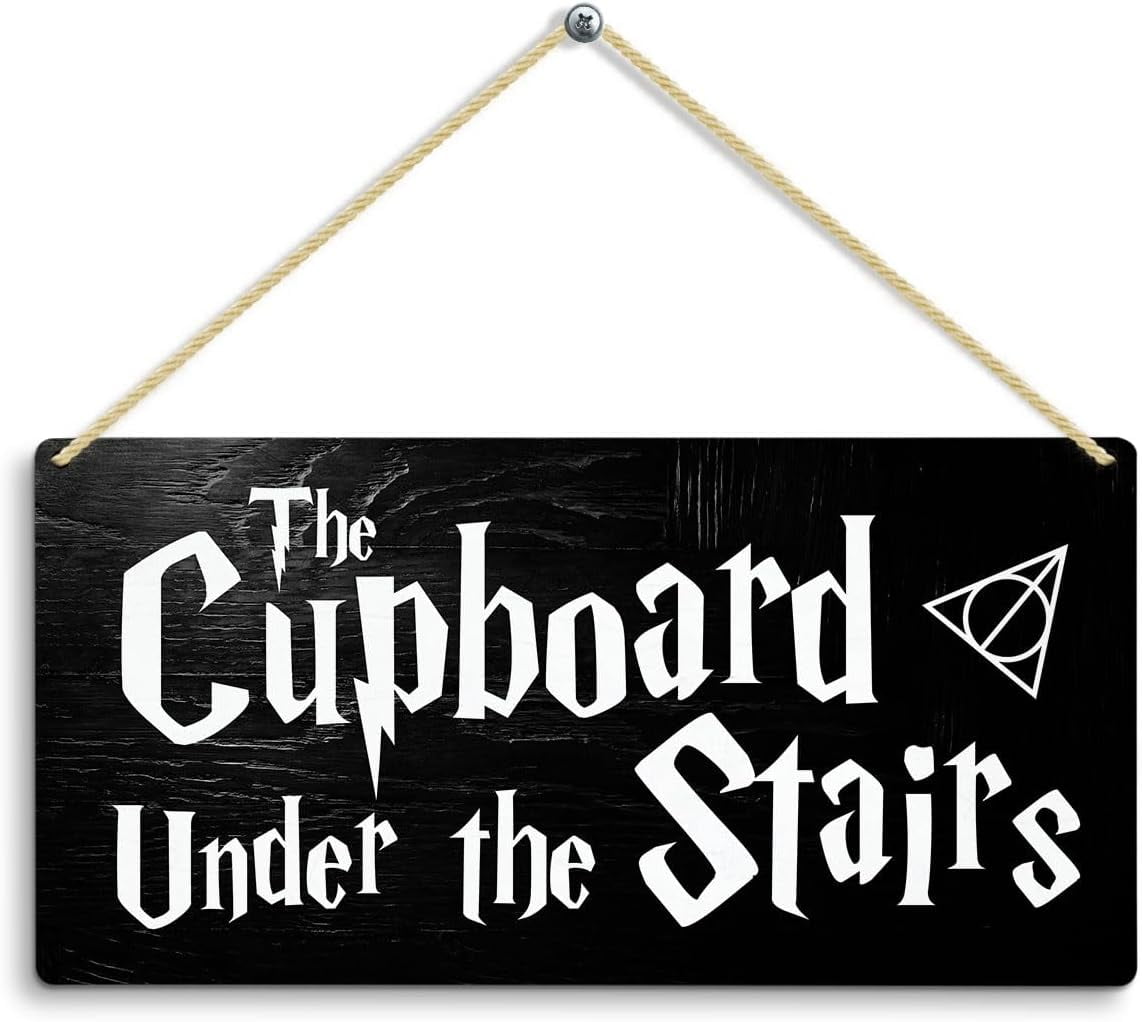 The Cupboard Under The Stairs Sign, Gothic Magic Gifts Hanging Wall ...