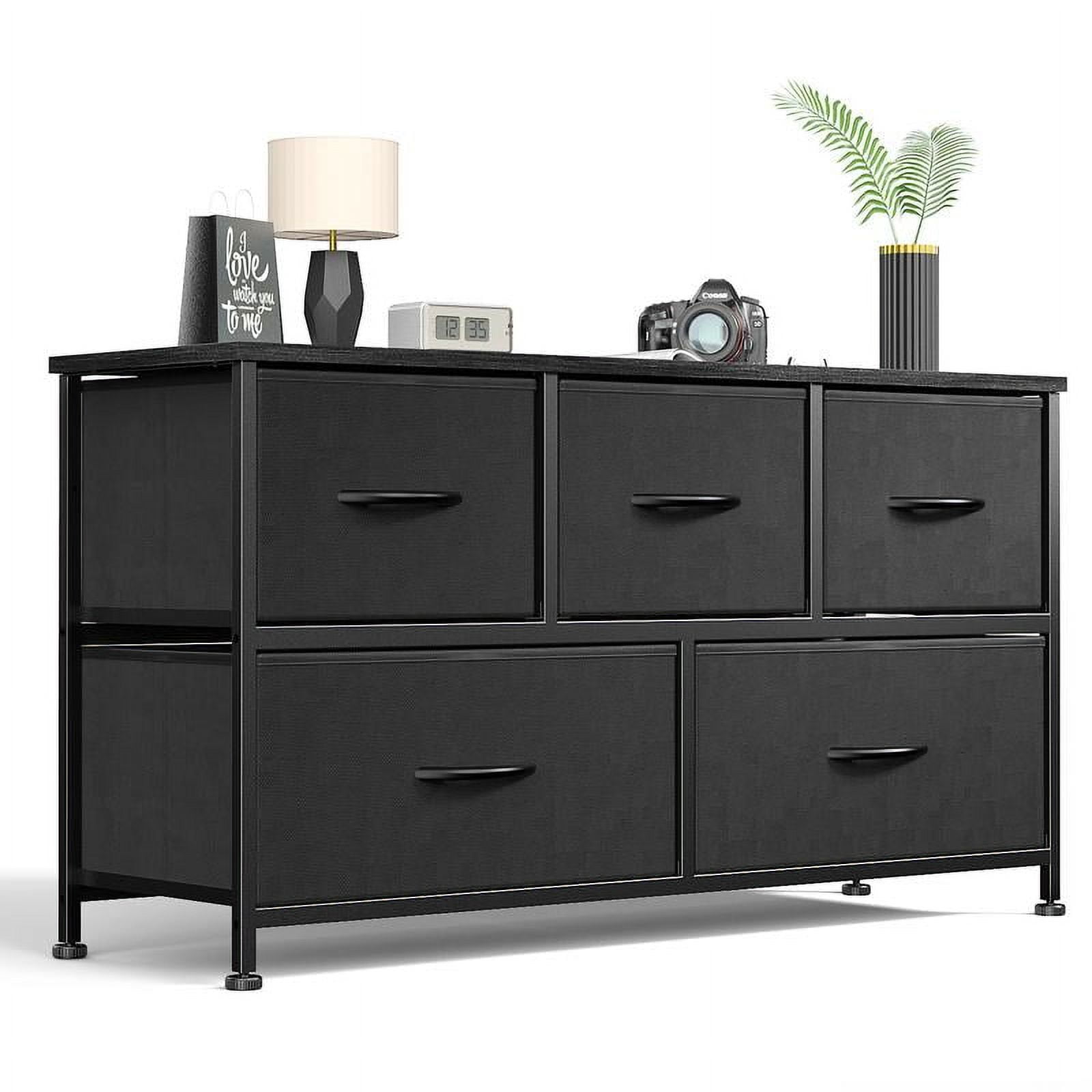 Cupboards Cabinets Dresser - Fabric Storage Tower with 5 Drawers ...
