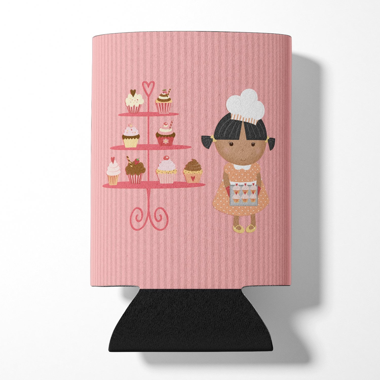 Cupcake Baker African American Pink Can or Bottle Hugger - Walmart.com