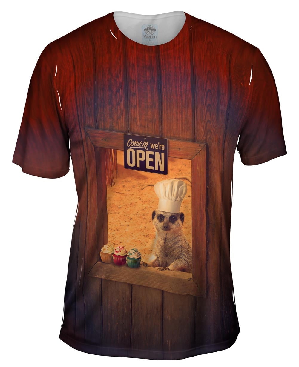 Cupcake Baker Meercat Mens T-Shirt All Over Print - Walmart.com