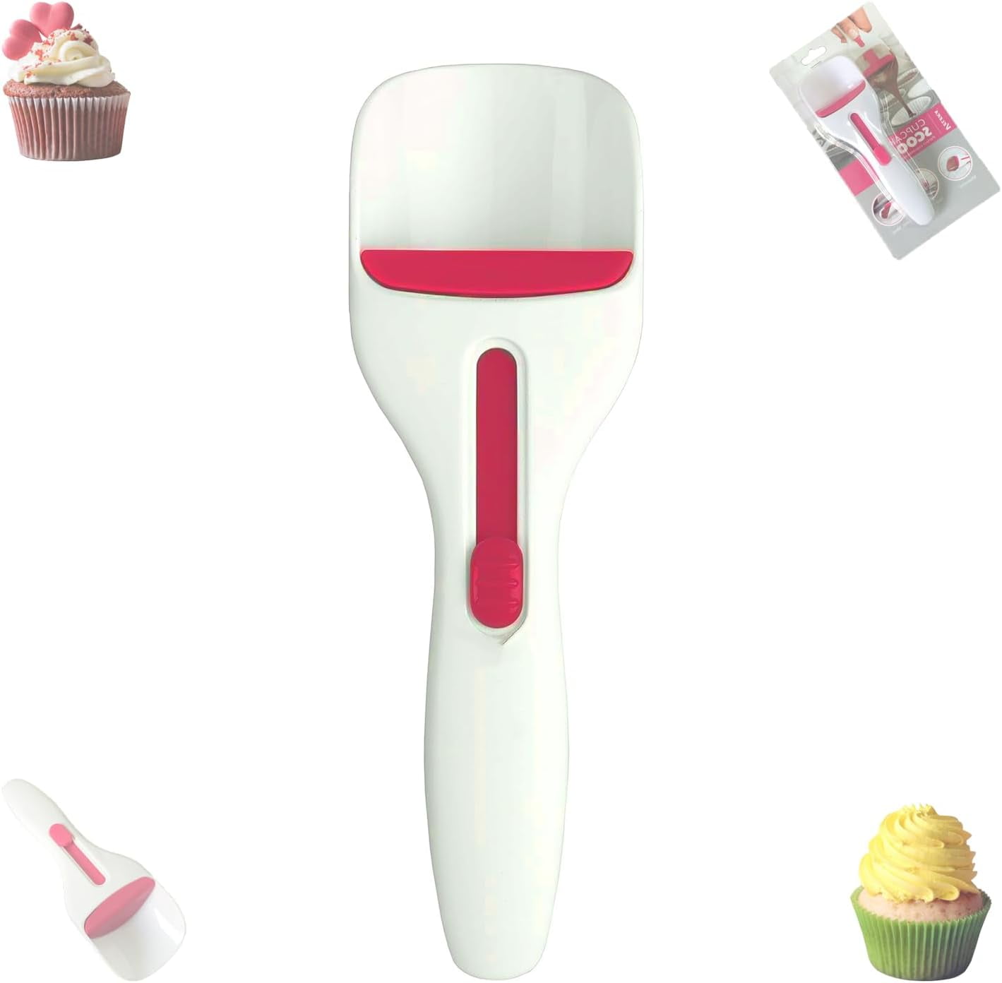 Cupcake Batter Dispenser Scoop with One-Touch Sliding Button ...