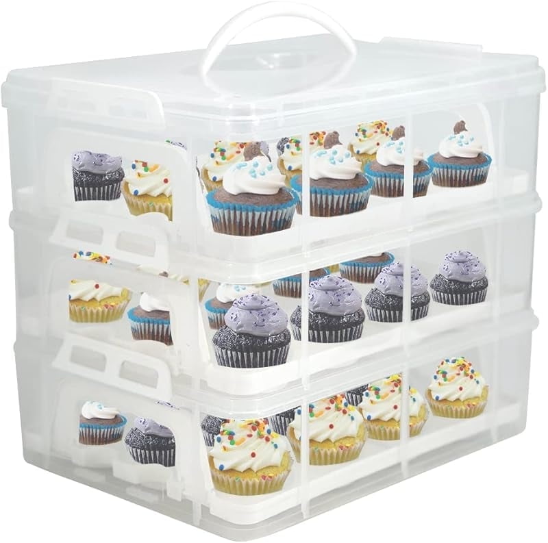 Cupcake Carrier, Cupcake Holder | Premium Upgraded Model Holds Cupcakes ...