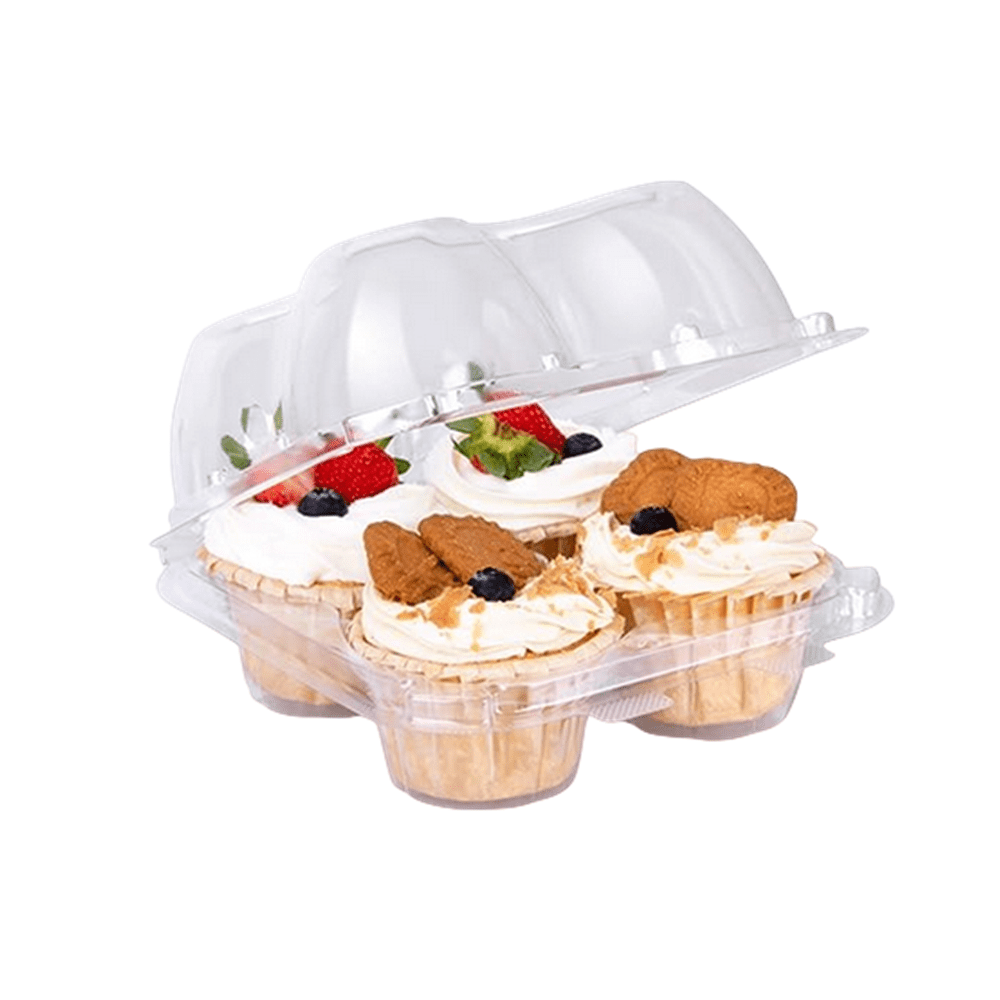 Walmart 20 Pack Clear Plastic 4-Compartment Cupcake Carriers ...