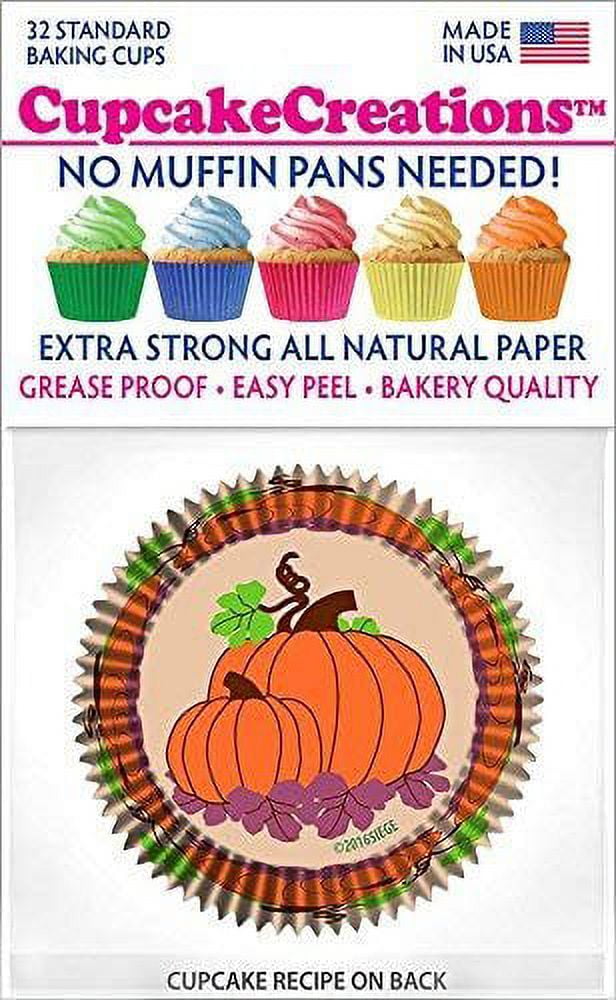 Cupcake Creations 32 Count Cupcake Baking Papers Pumpkin Patch ...