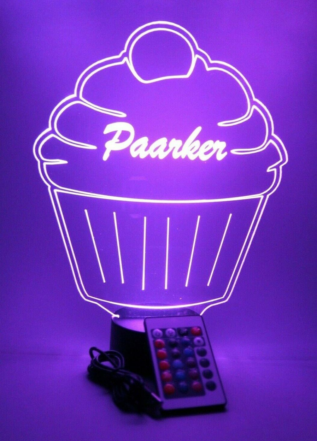 Cupcake Light Up Lamp LED Personalized Desk Light Engraved Delicious ...