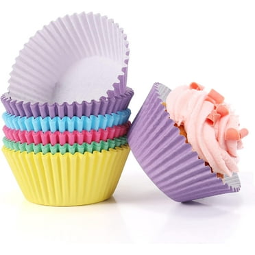 Himition 300Pcs Rainbow Cake Cup Cupcake Wrappers Paper Cups Heat ...