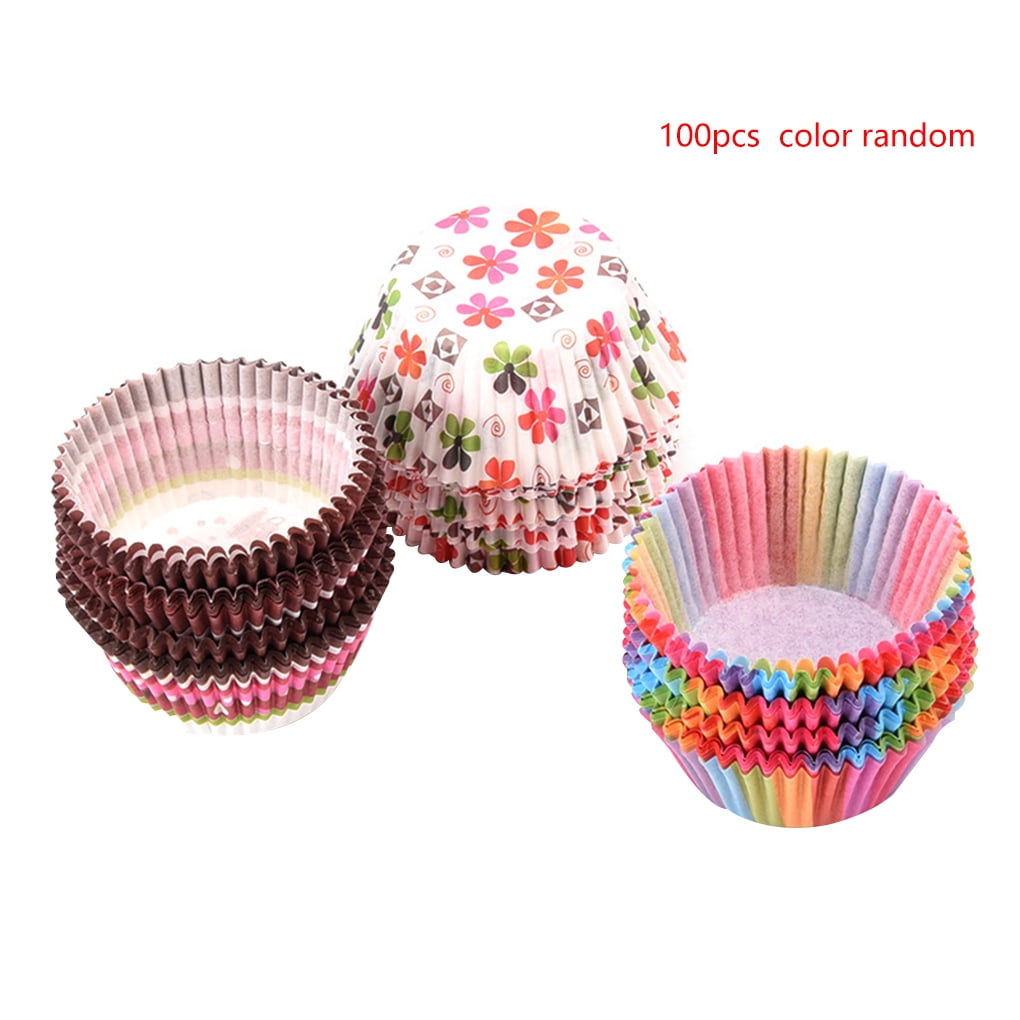 Cupcake Liners, 100pcs Disposable Paper Baking Cups Cupcake Muffin ...