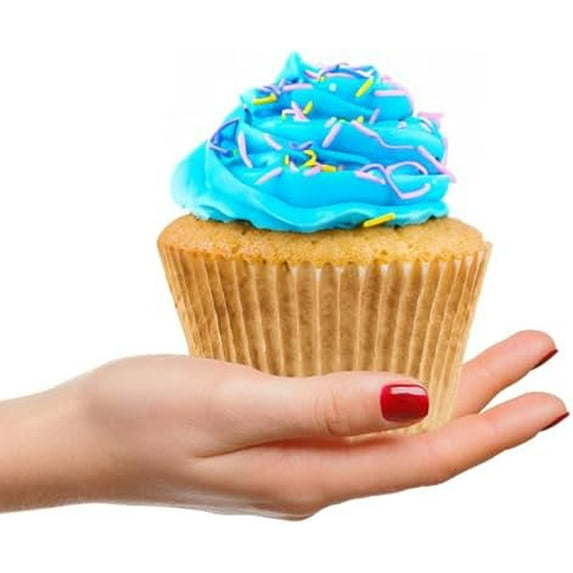 Cupcake Liners for Baking – 600 Brown Jumbo Muffin Liners Dessert Cups ...