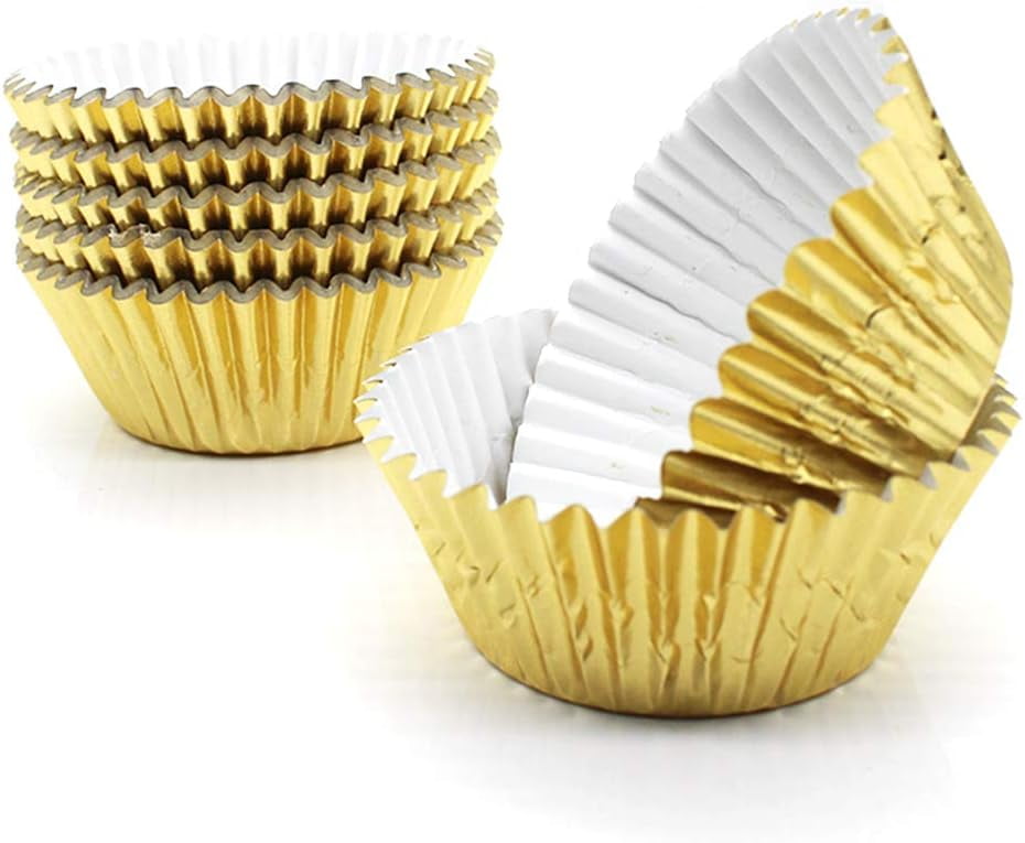 Cupcake Liners,Standard Size Silver Foil Cupcake Liners Wrappers ...