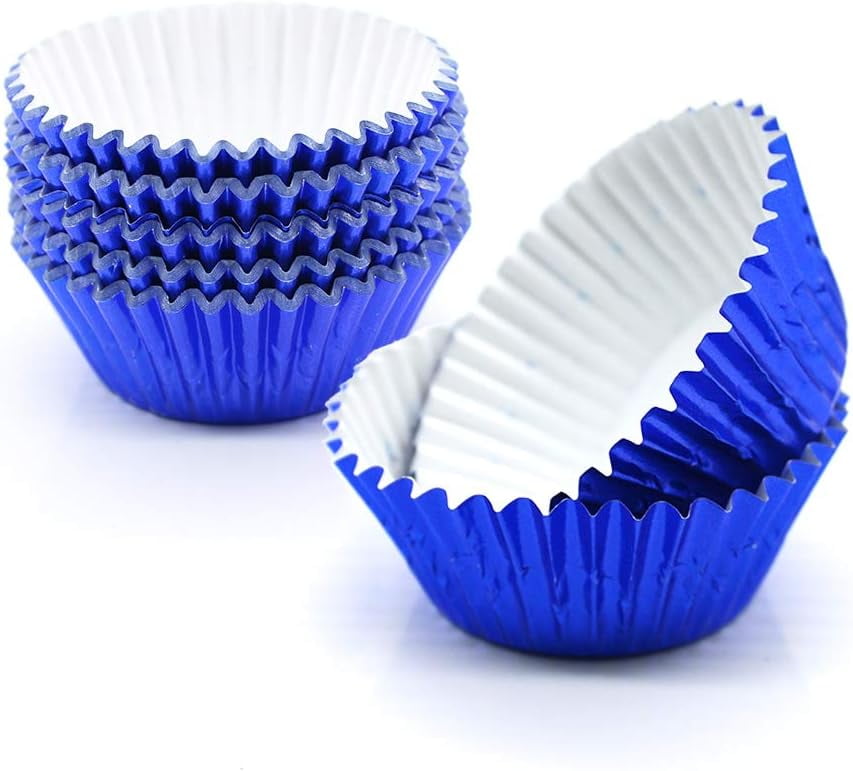 Cupcake Liners,Standard Size Silver Foil Cupcake Liners Wrappers ...