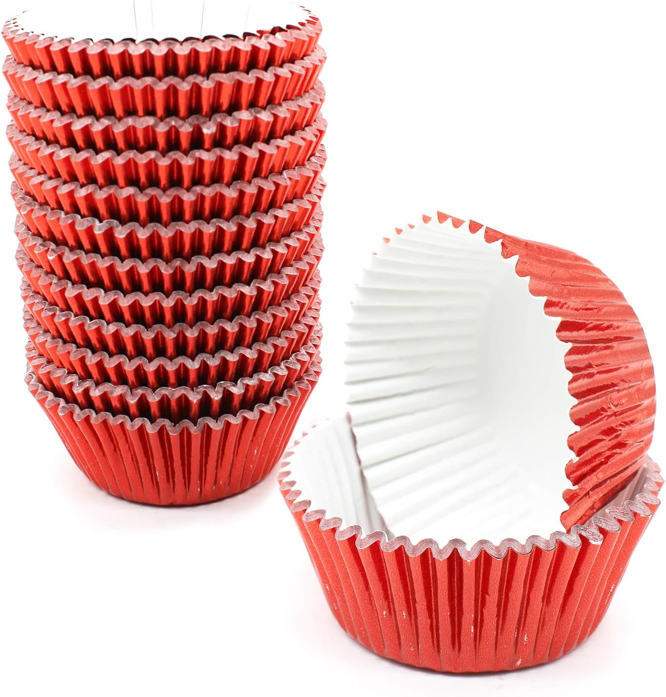 Cupcake Liners for Baking, 200Pcs Standard Size Foil Cupcake Liners ...