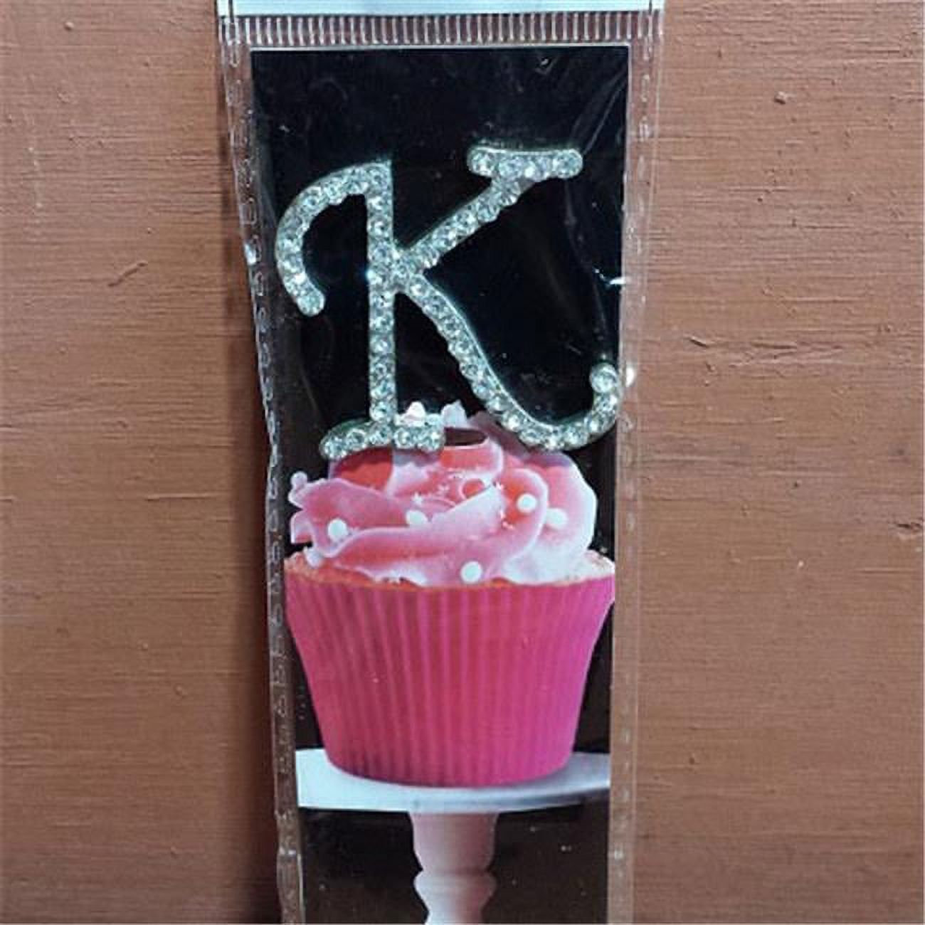Cupcake Monogram Toppers - K - Walmart.com
