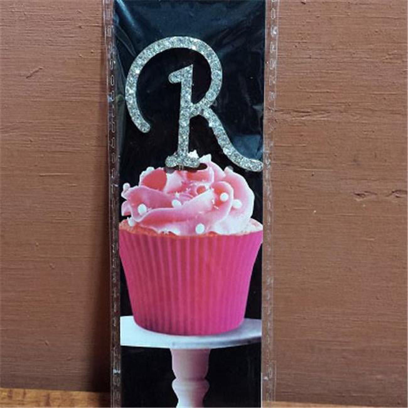 Cupcake Monogram Toppers - R - Walmart.com
