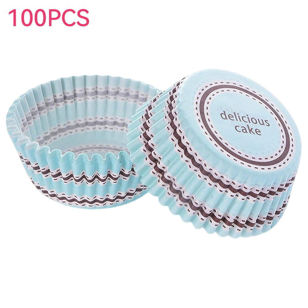 Cupcake Muffin Liners 100 Count, Standard Size Baking Cups, No Smell ...