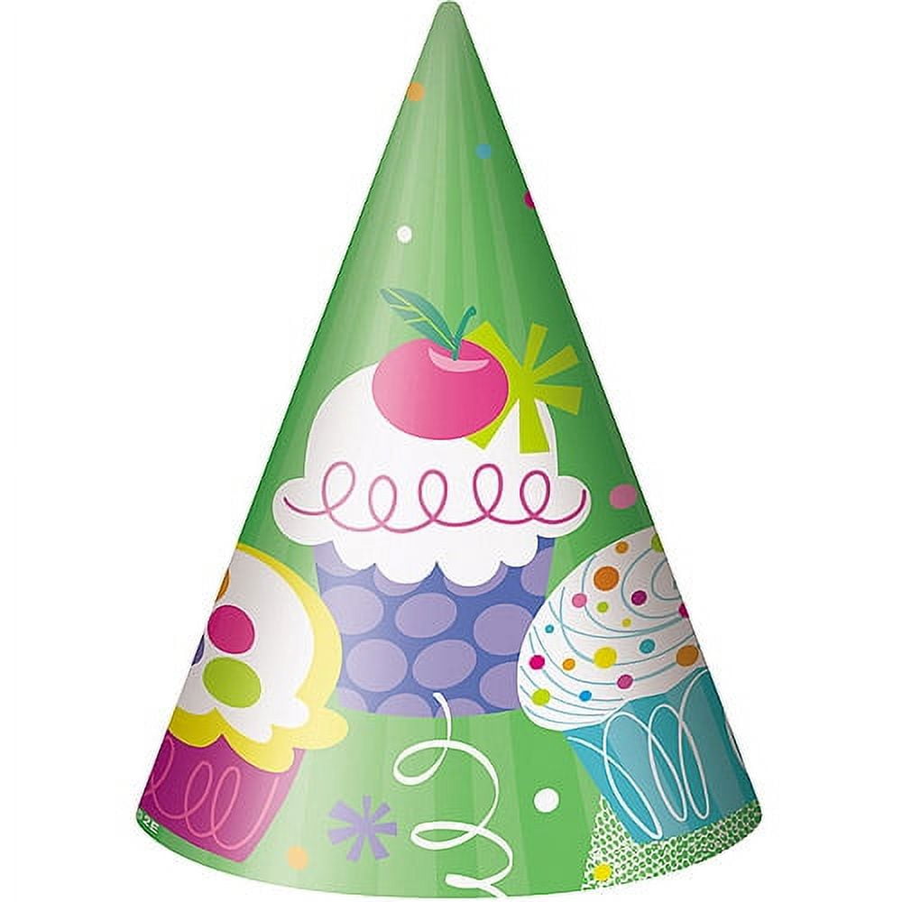 Cupcake Party Hats, 8-Count - Walmart.com