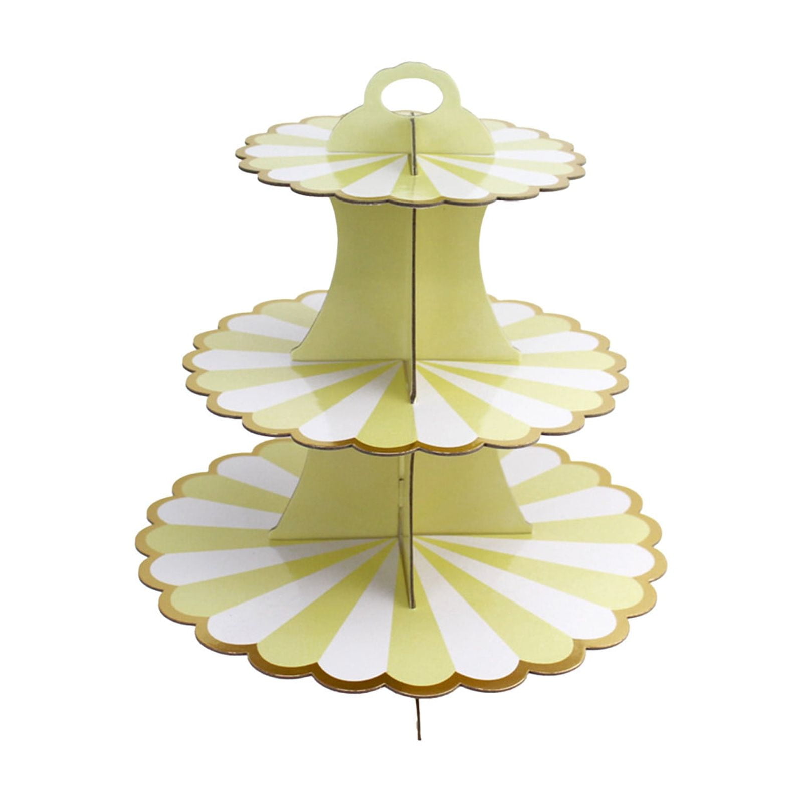 Cupcake Stand, 3-Tier Dessert Plates Mini Cakes Fruit Candy Display ...