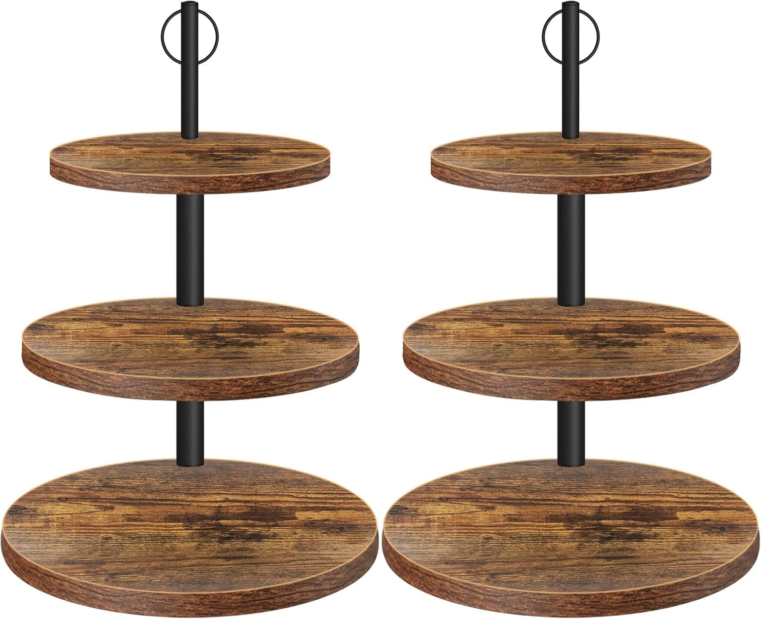 Cupcake Stand, 3 Tier Large Cupcake Stand for 50 Cupcakes Rustic ...