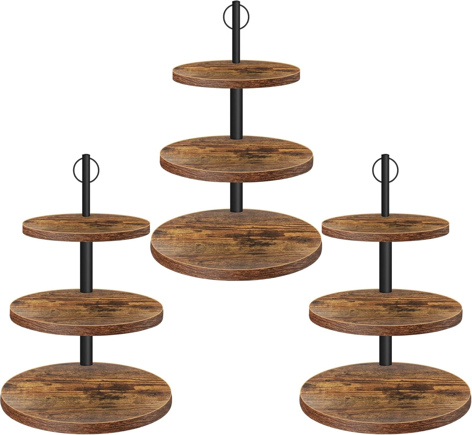 Cupcake Stand, 3 Tier Large Cupcake Stand for 50 Cupcakes Rustic ...