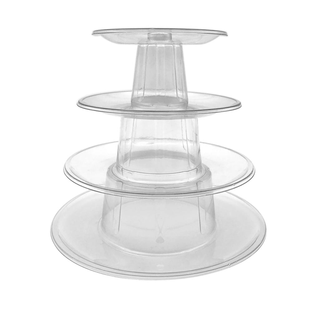 Cupcake Stand, 4-Tier Round Acrylic Cupcake Display Stand Dessert Tower ...