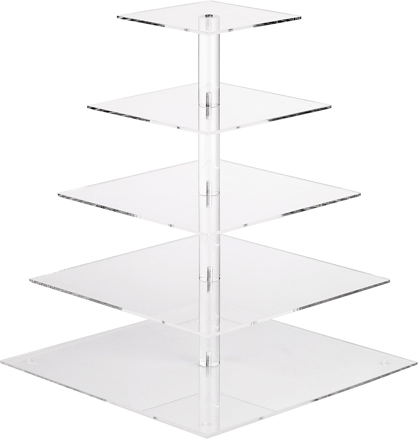 Cupcake Stand,5 Tier Large Cupcake Holder, Square Cupcake Tower Tree ...