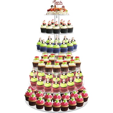 Macaron Cupcake Stand 6 Tier Large Macaron Dessert Tower Display Round ...