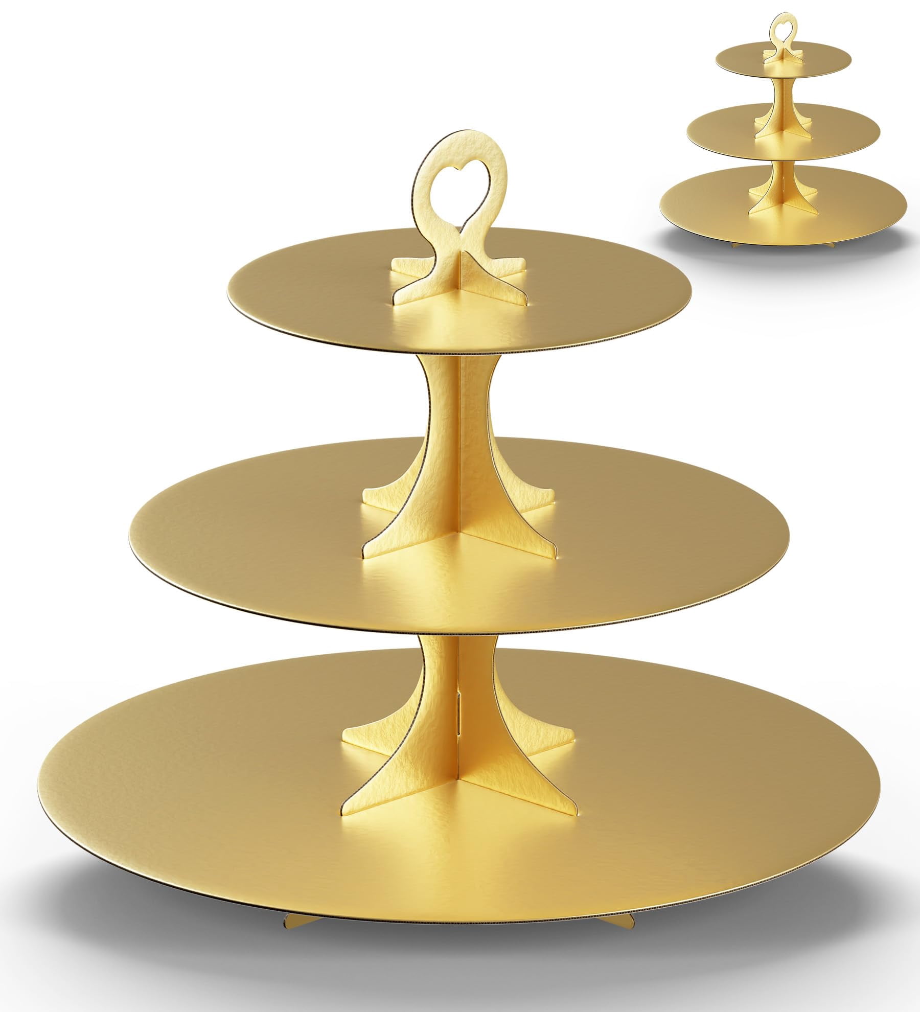 Cupcake Stand Tower 2 Pack 3 Tier Cup Cake Cardboard Matteen (cardboard ...
