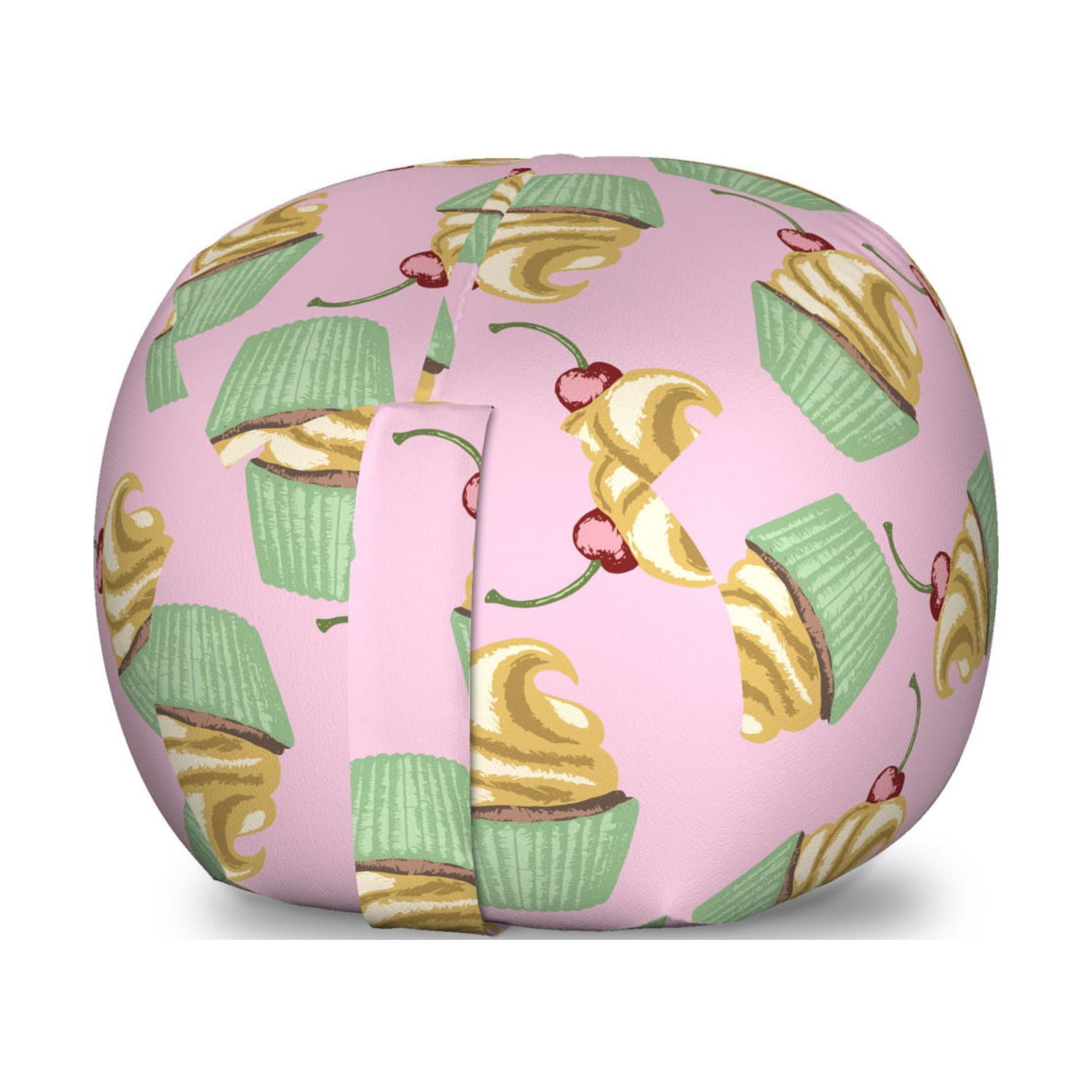 Cupcake Storage Toy Bag Chair, Whipped Cream and Cherry on Top Pastel ...