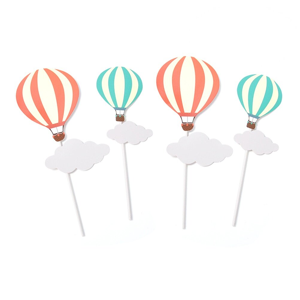 Cupcake Topper Hot Air Balloon Pick for Birthday Wedding Baby Shower ...