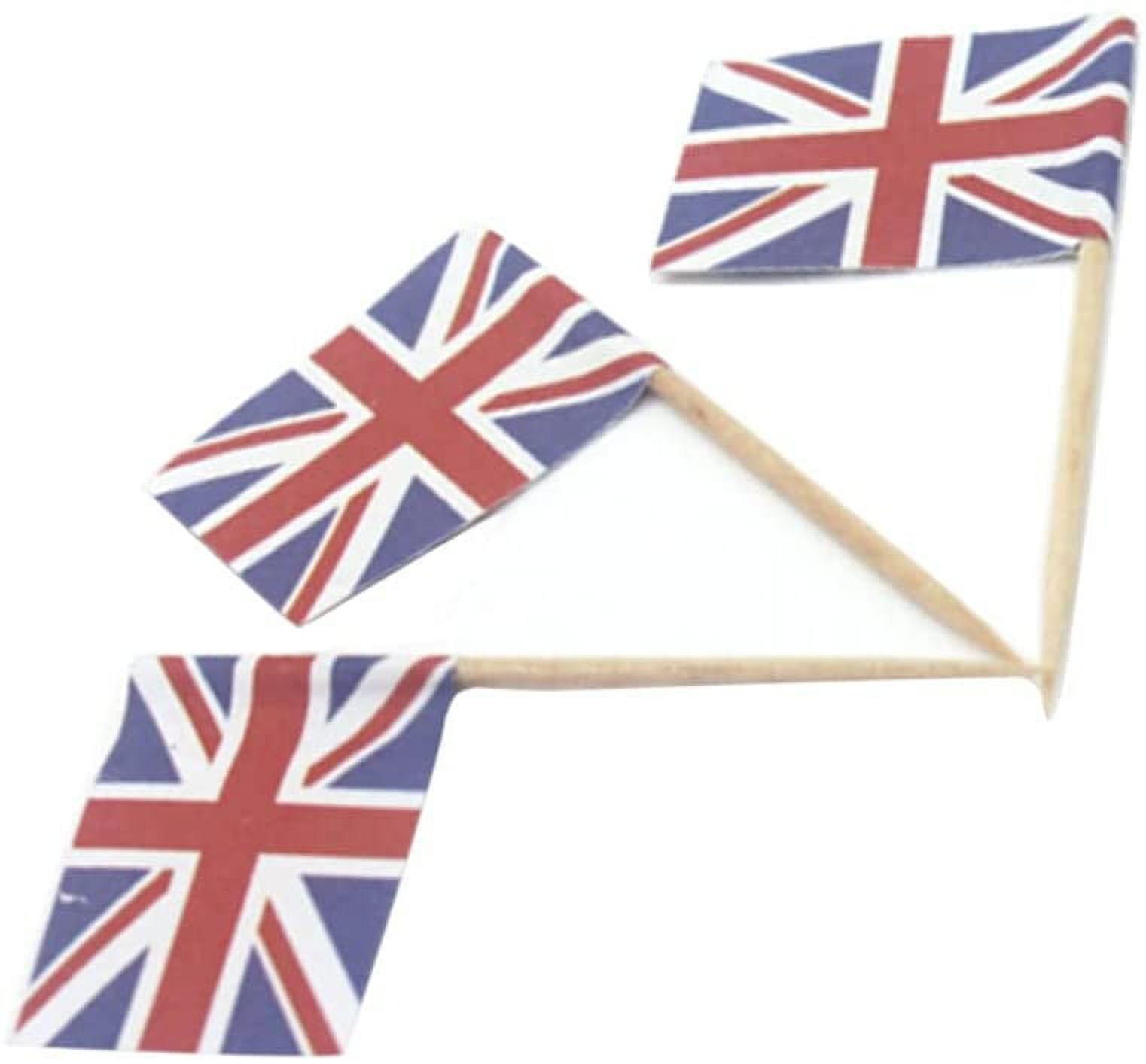 Cupcake Toppers 100pcs United Kingdom Flag British Toothpicks 2022 ' s ...