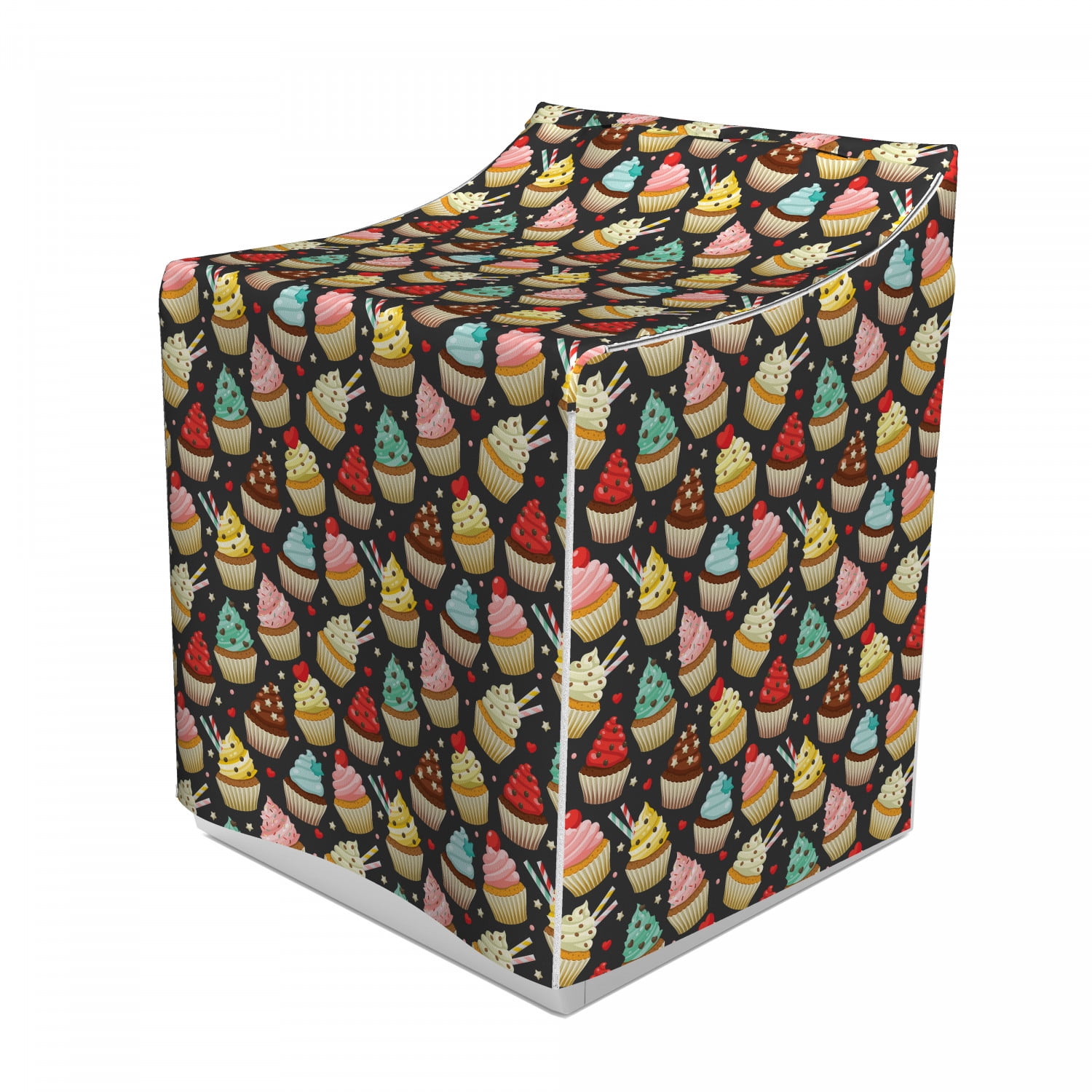 Cupcake Washer Cover, Creamy Bakery Sweets with Chocolate Icings ...