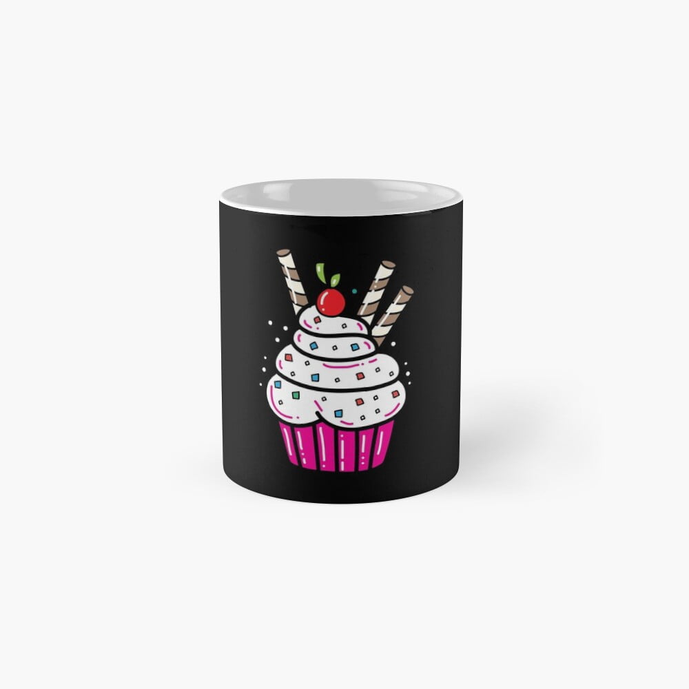Cupcake White rosting Baking Pastry Sweet Tooth Git Classic Mug ...