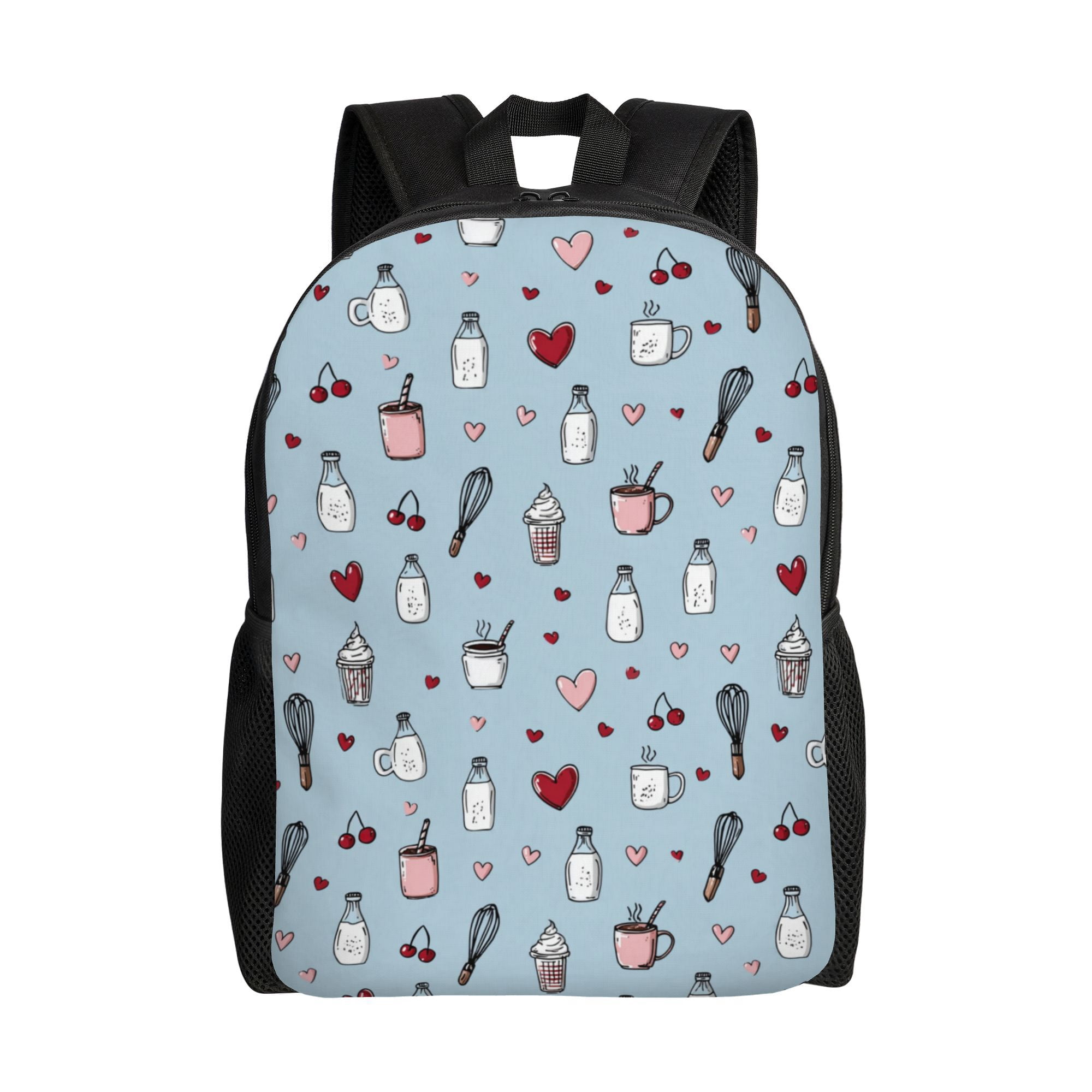 Cupcake and coffee patternBackpack with 15 Inch Laptop Compartment ...