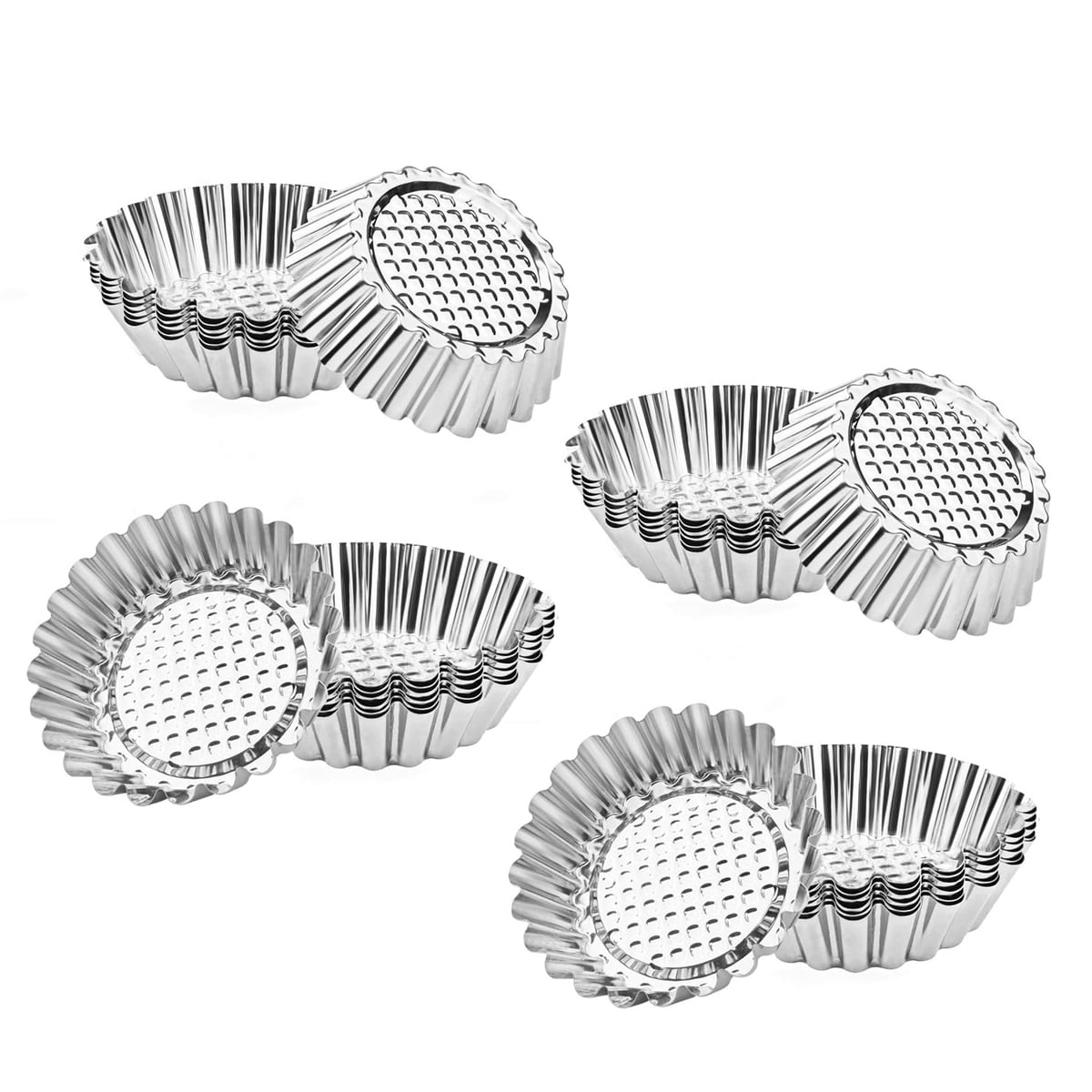 Cupcake mold, stainless steel mini pie cake muffin mold tin pan baking ...