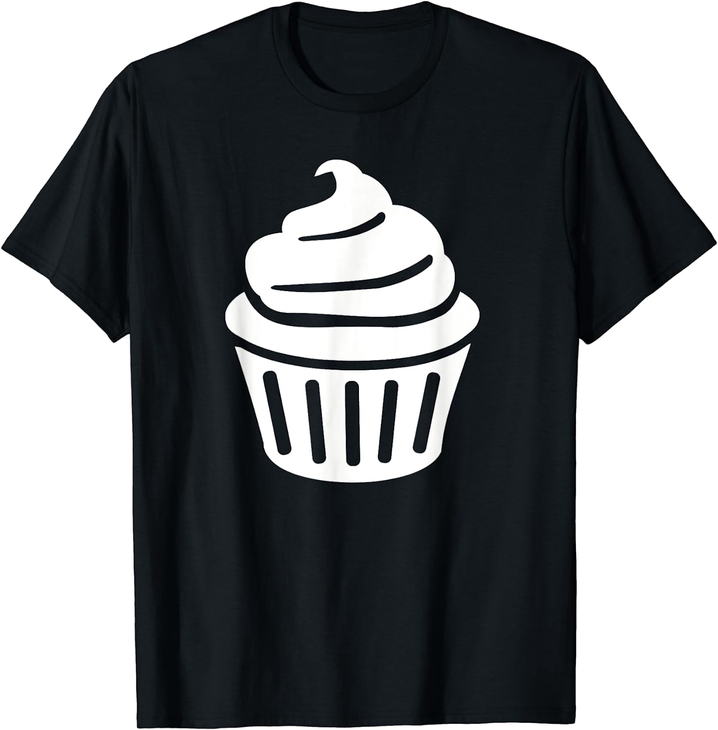 Cupcake symbol T-Shirt Black Tees - Walmart.com