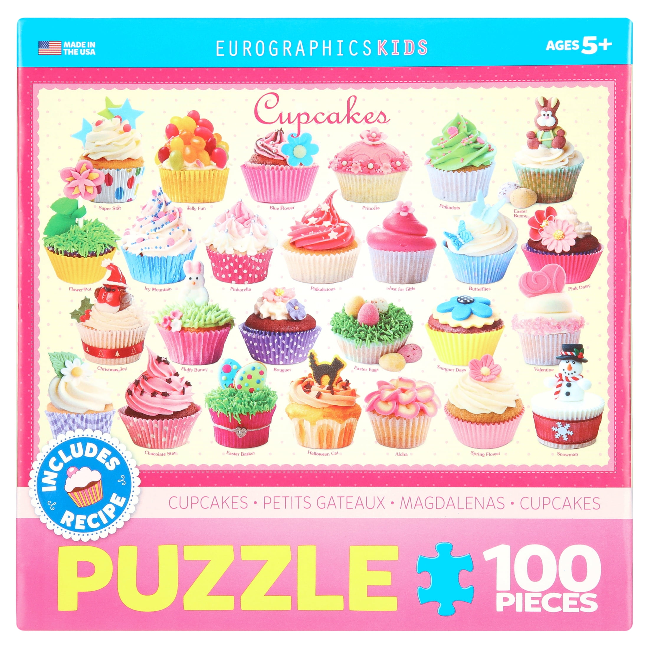 Eurographics Children's 100 Piece Cupcake Themed Puzzle, Ages 5 and Up ...
