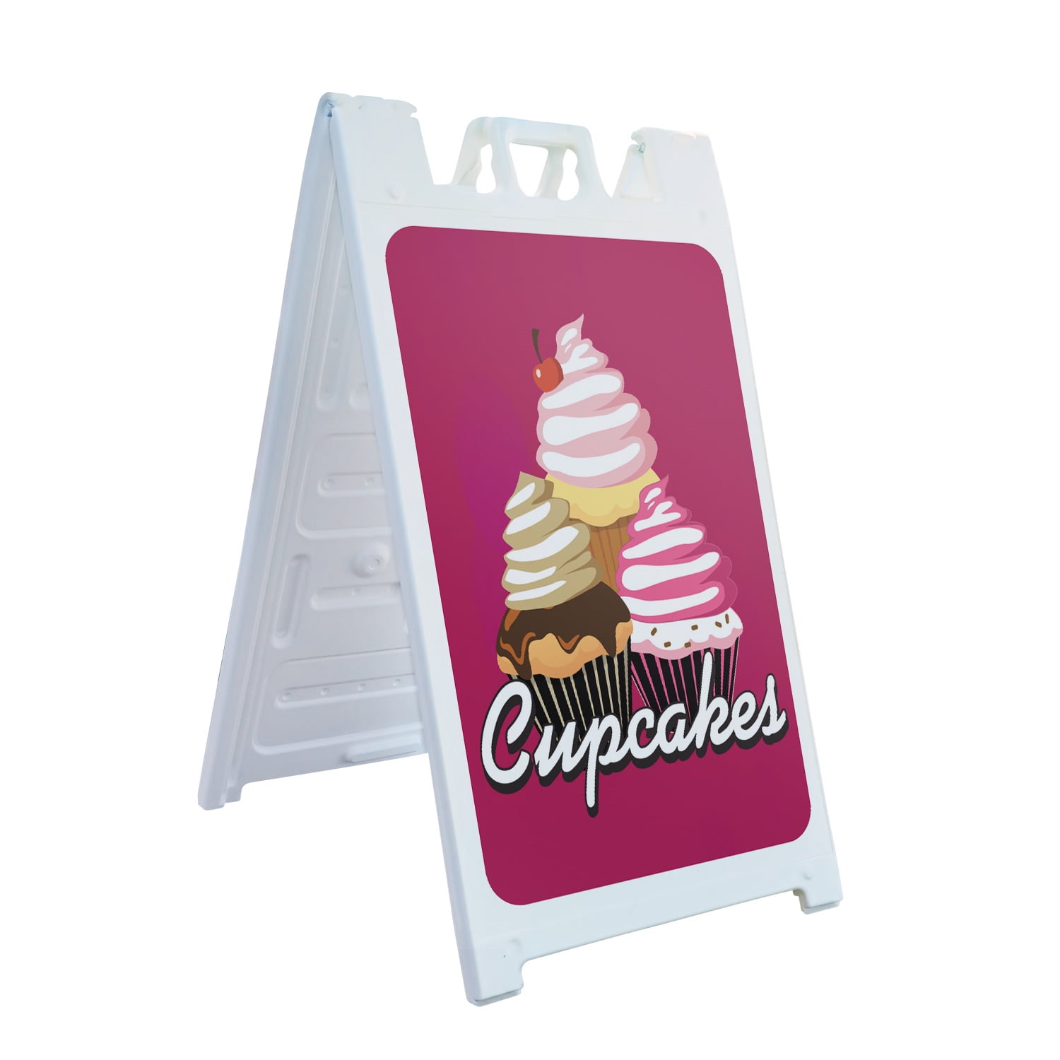 Cupcakes 24" x 36" Double Sided A-Frame Sidewalk Sign, Includes 2 ...