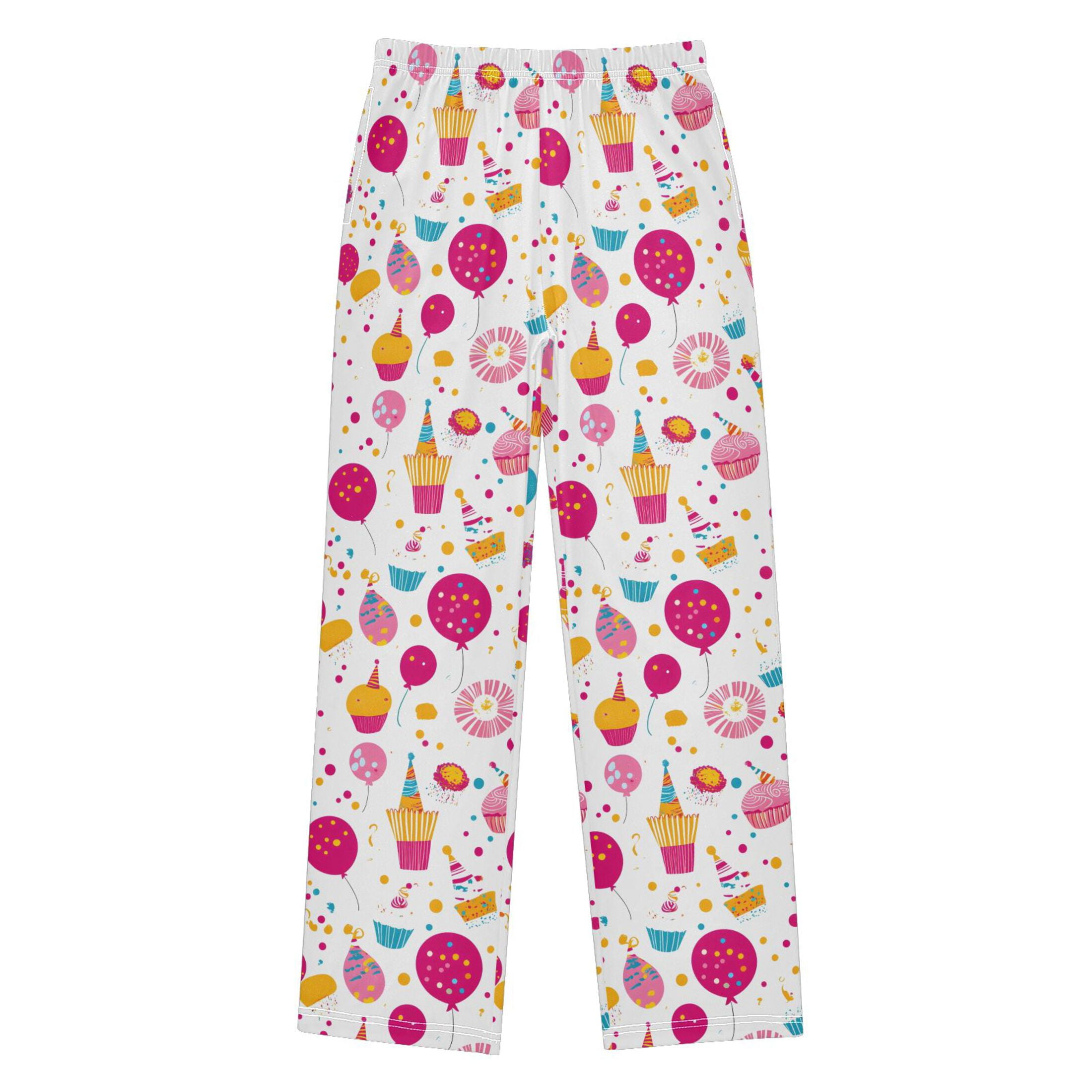 Cupcakes and Balloons Pajama Pants Soft Lightweight Lounge Pants ...