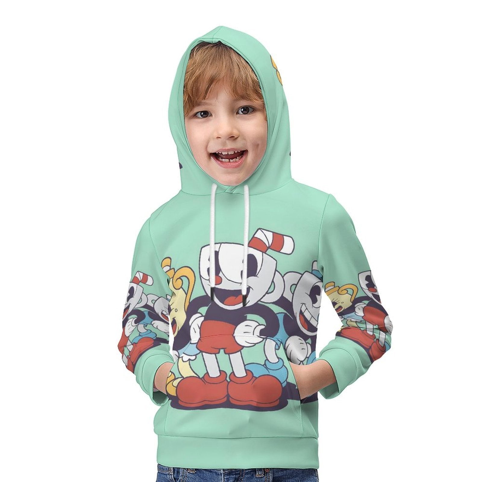 Cuphead (1).webp Kids' Hoodie 3d Print Sweatshirt Soft Pullover Hooded ...