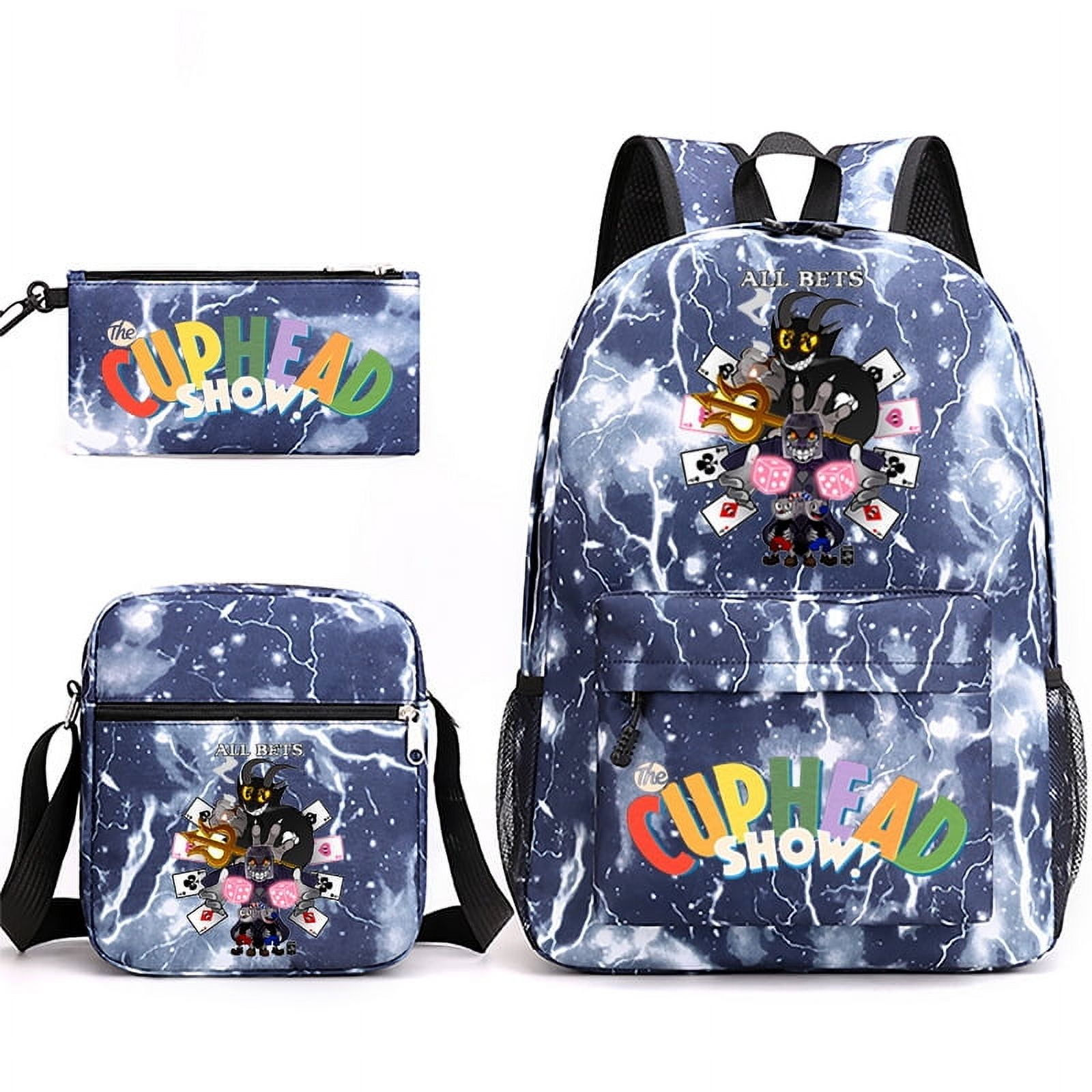 Cuphead Anime Backpack Set 3 Pieces with Shoulder Bag and Pencil Case ...