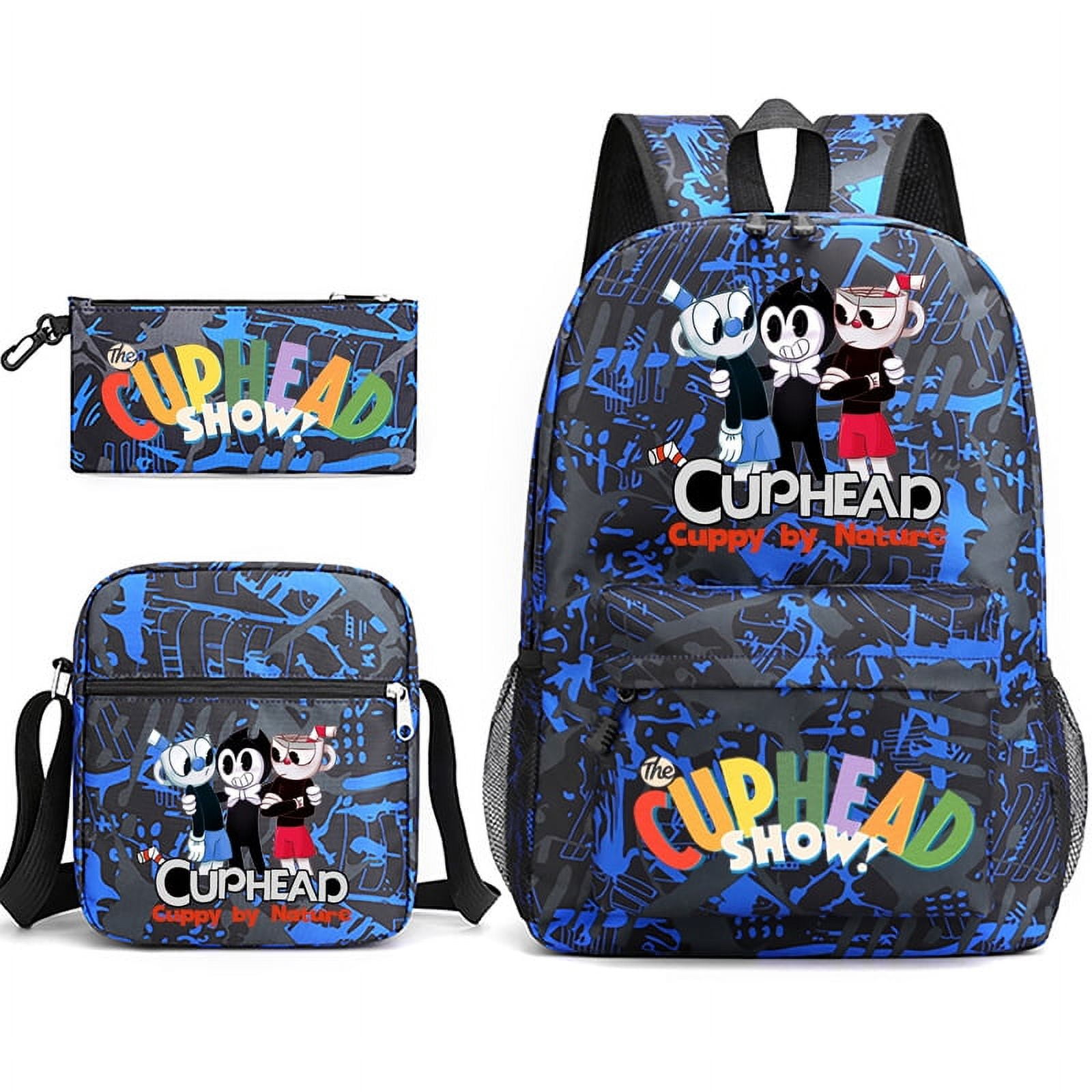 Cuphead Anime Backpack Set 3 Pieces with Shoulder Bag and Pencil Case ...
