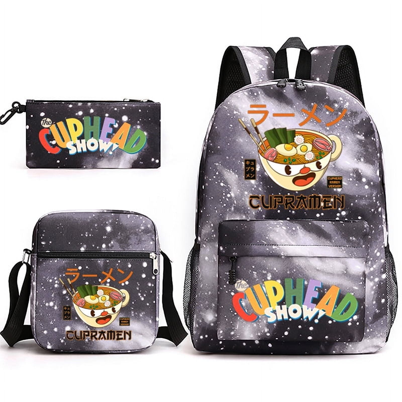 Cuphead Anime Backpack Set 3 Pieces Shoulder Bag and Pencil Case for ...